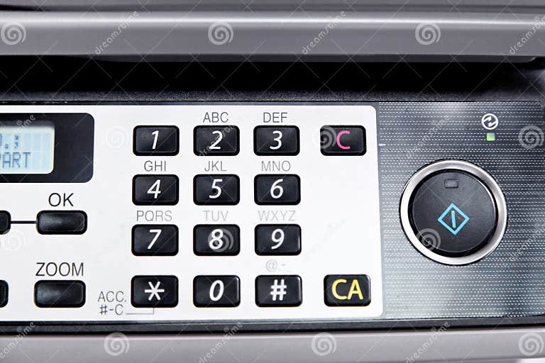 Metal Control Panel of Big Copier Stock Photo - Image of digital ...