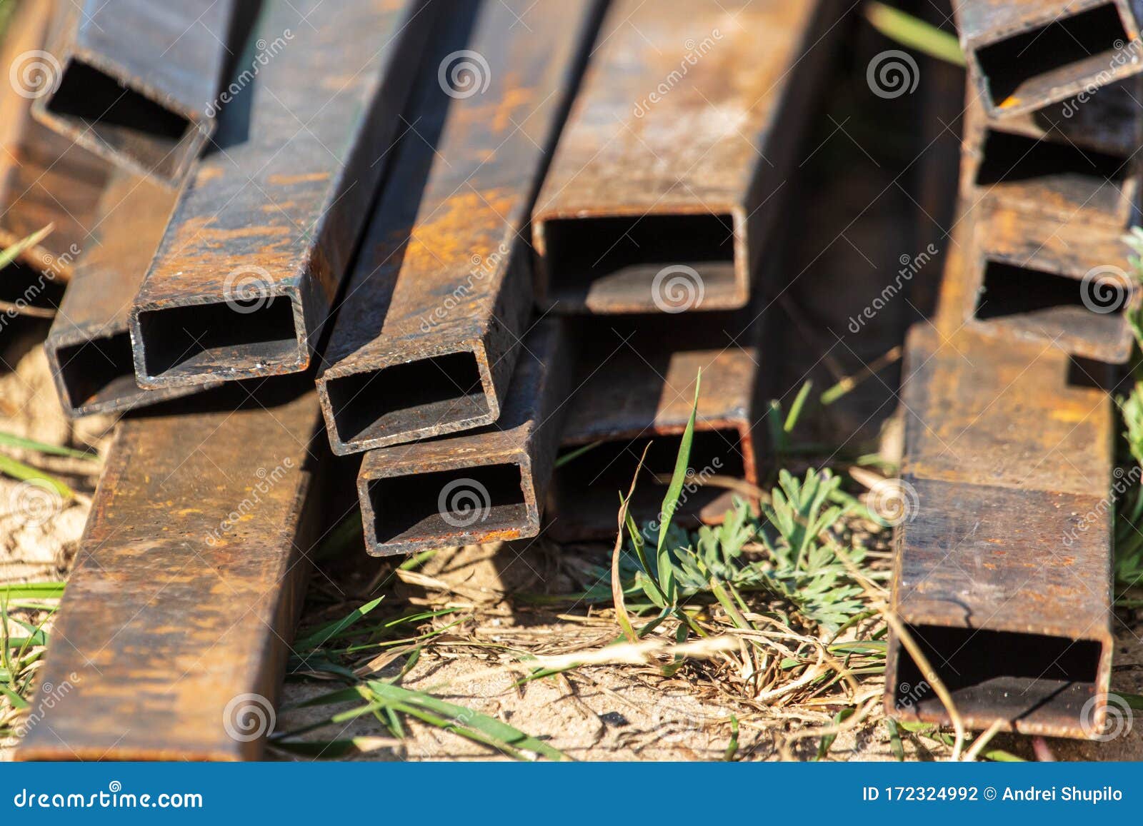 Metal Corners on a Construction Site As a Background Stock Photo ...