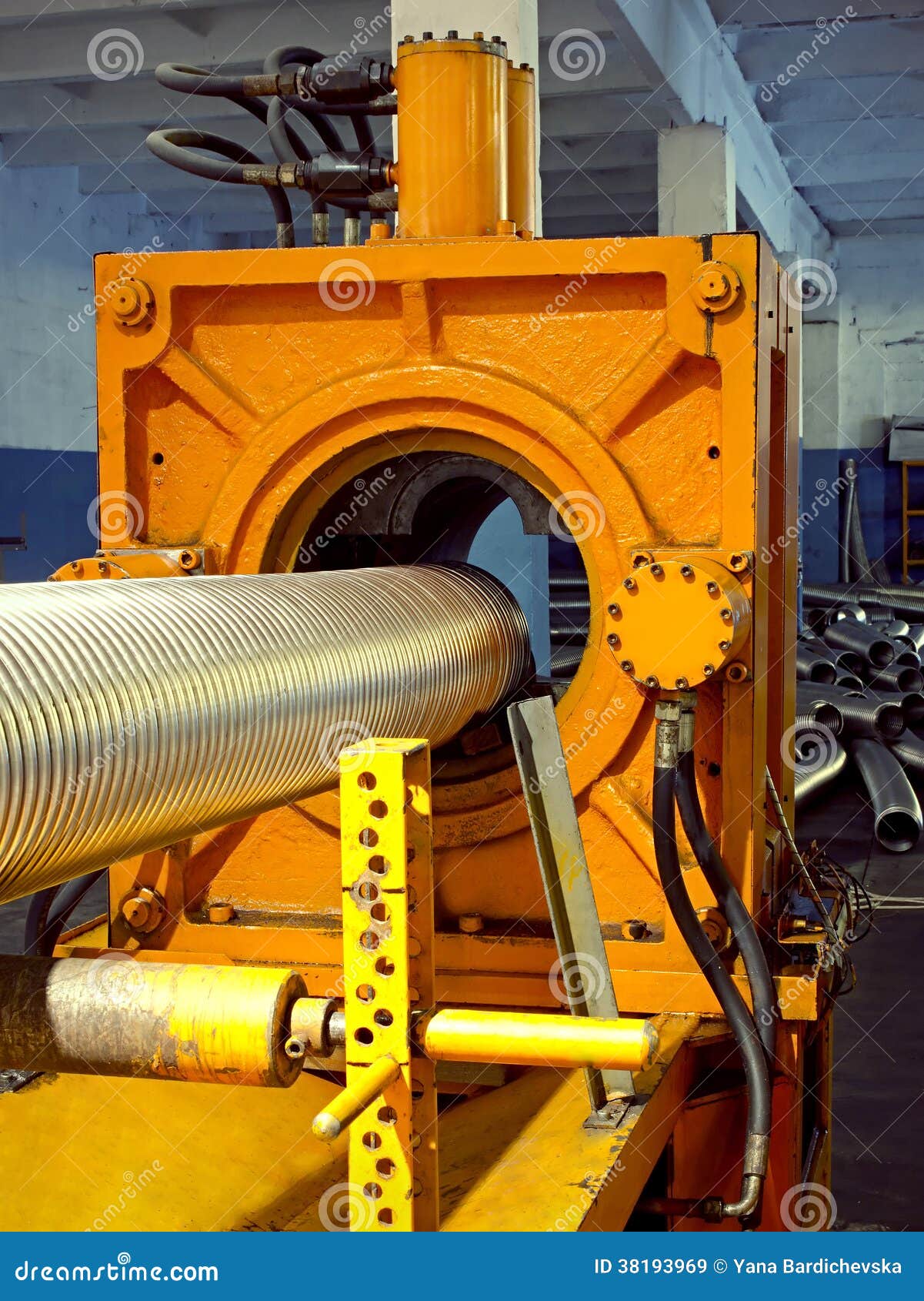 Metal Corrugation Forming Machine. Stock Image - Image of machinery ...