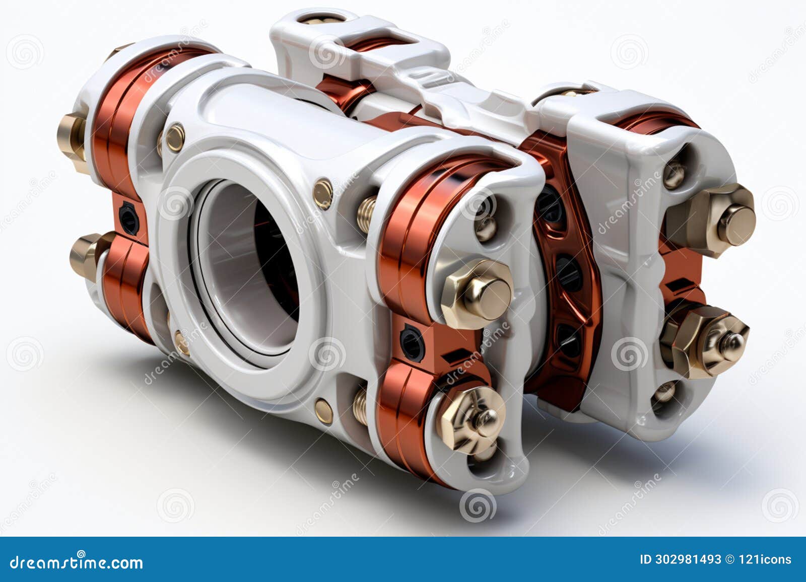 Metal Coupler On White Background Stock Photo | CartoonDealer.com ...