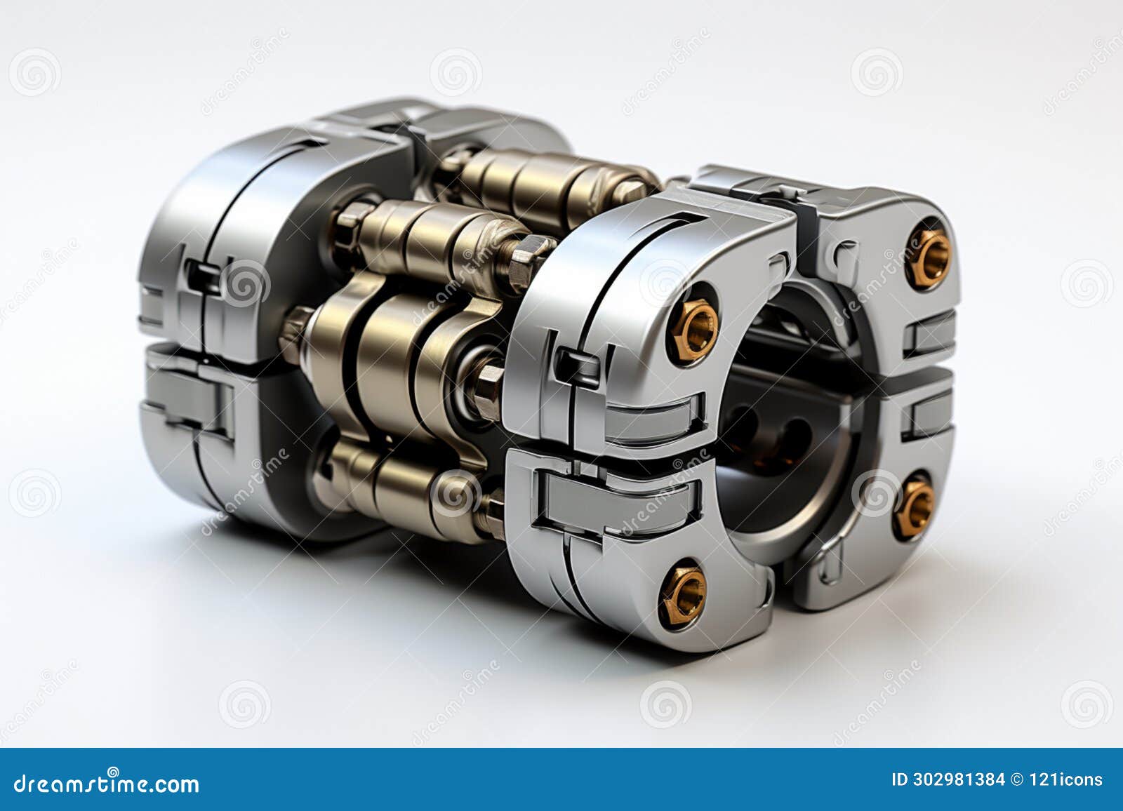 Metal Coupler On White Background Stock Photo | CartoonDealer.com ...