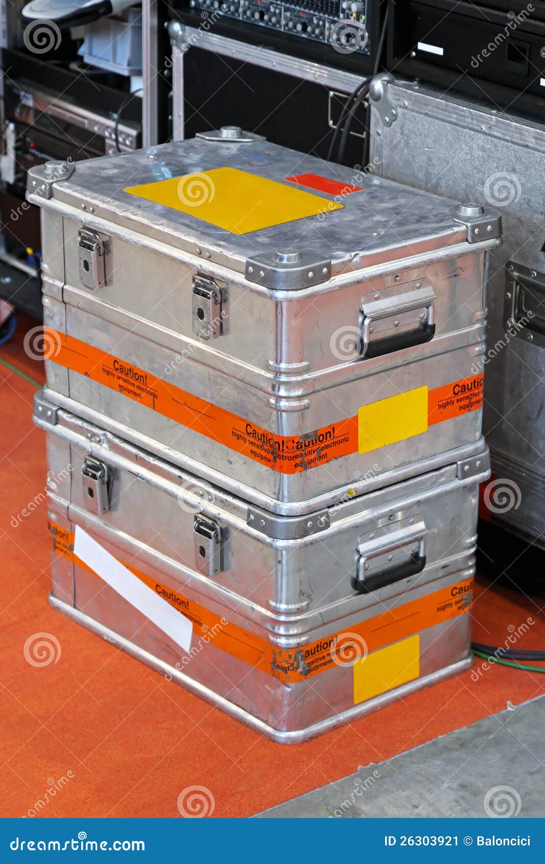 Metal crates stock image. Image of equipment, steel, crates - 26303921