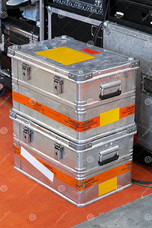 Metal crates stock image. Image of equipment, steel, crates - 26303921