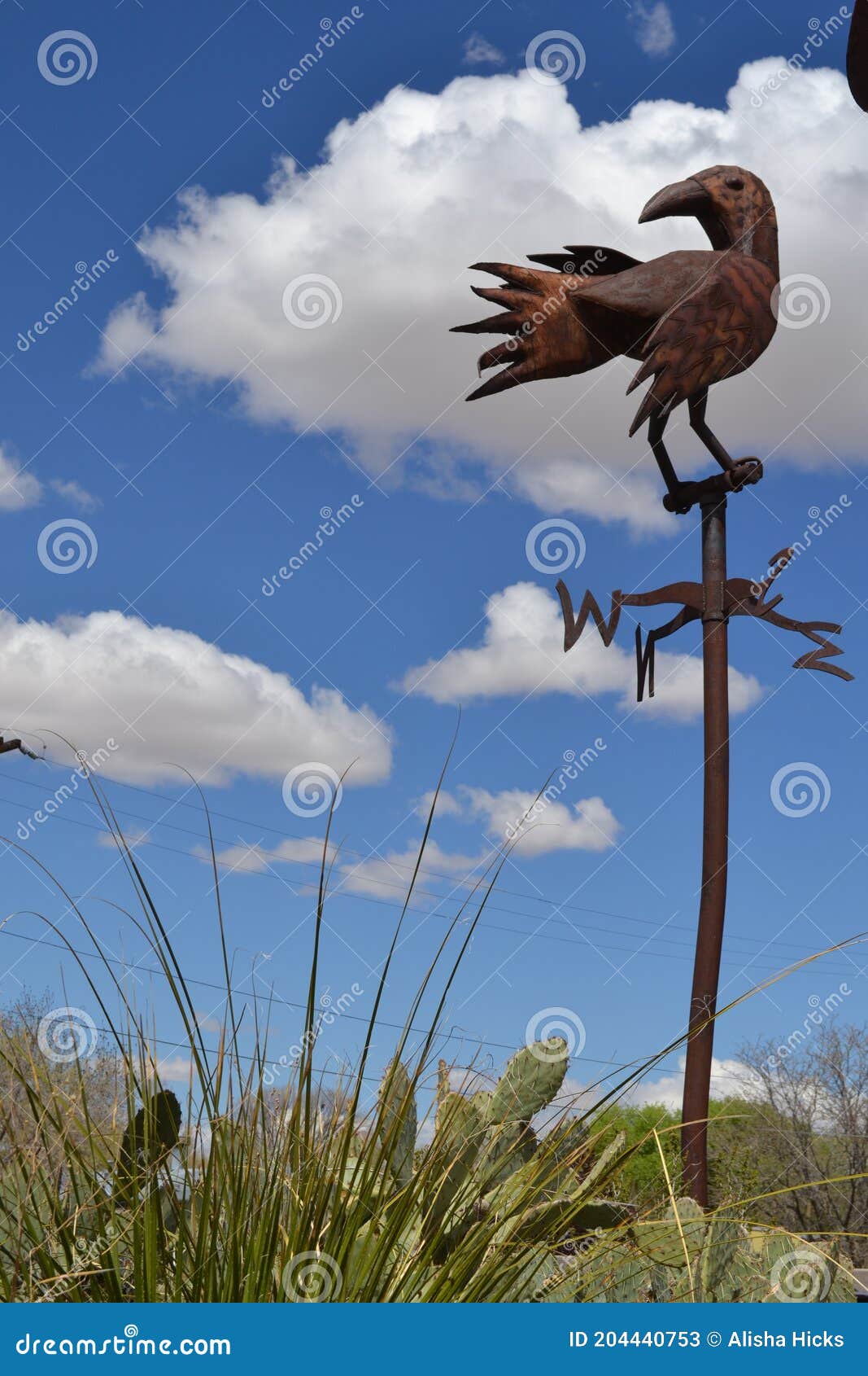 A Metal Crow Sculpture stock image. Image of park, rusty - 204440753