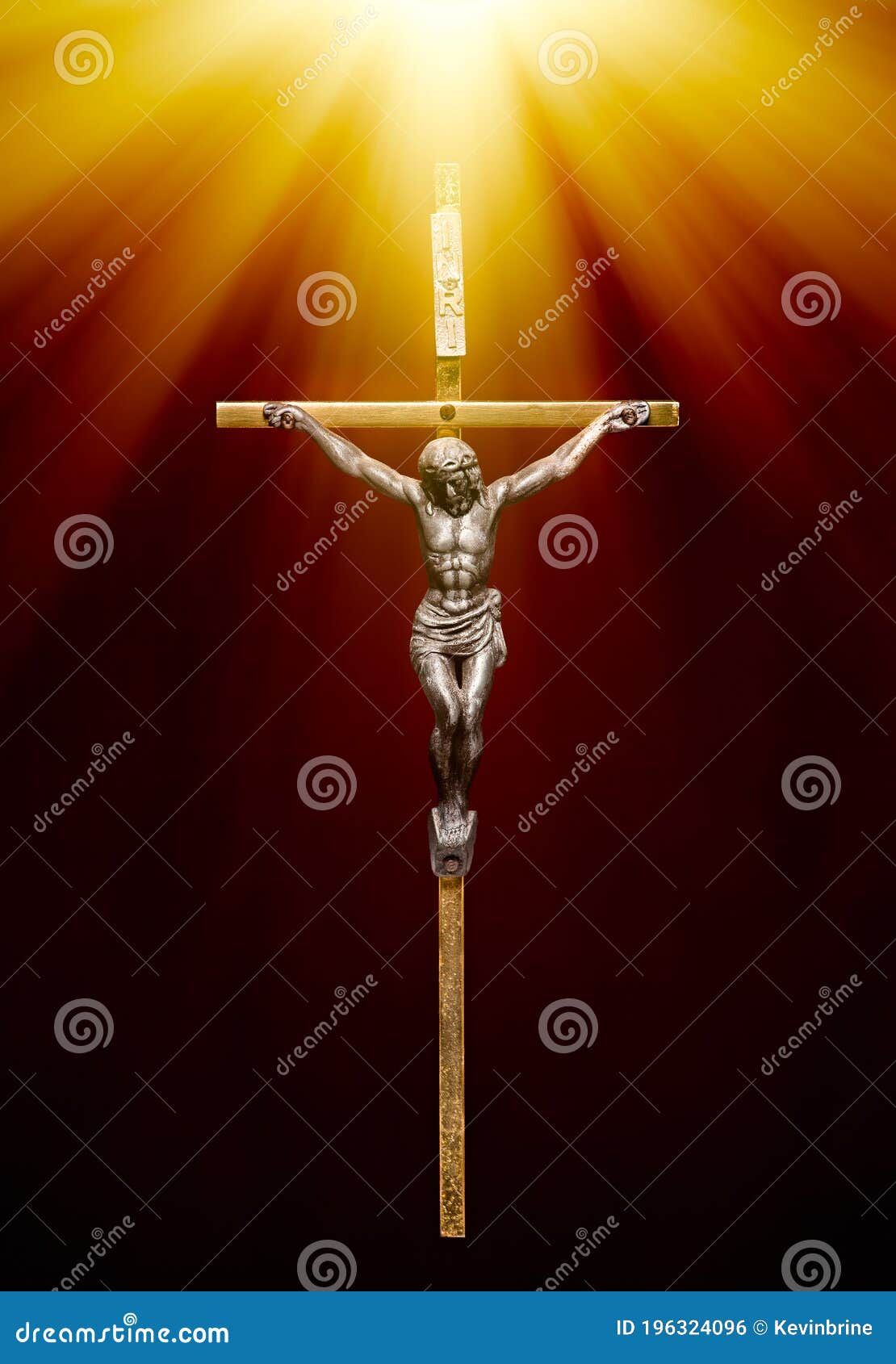 Metal Crucifix stock photo. Image of easter, cross, pray - 196324096