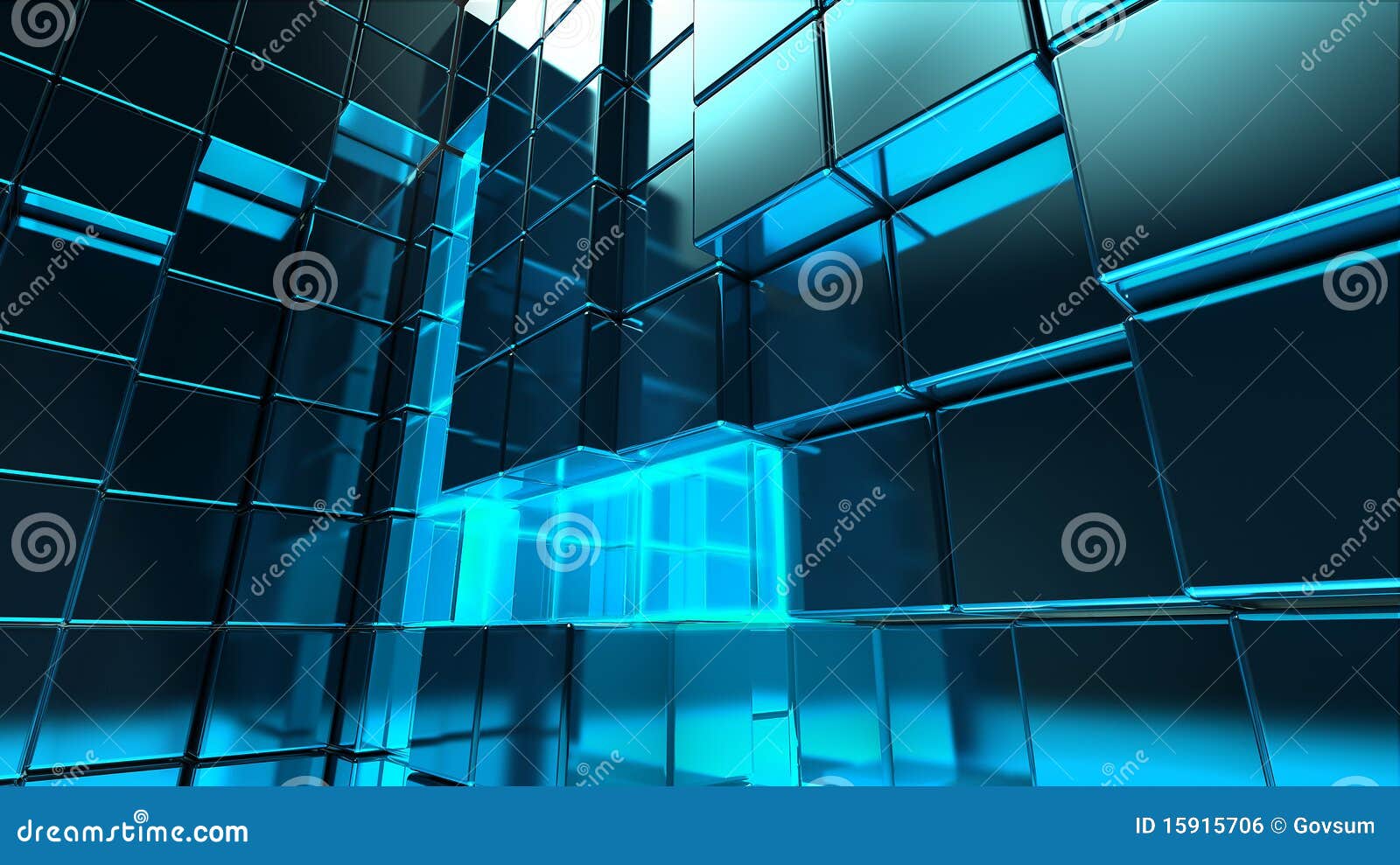 Metal cube based building stock illustration. Illustration of concept ...