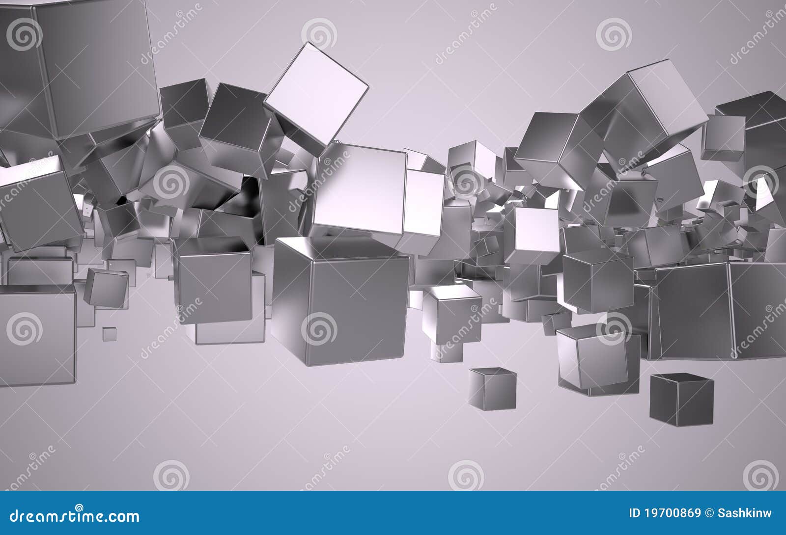 Metal cubes stock illustration. Illustration of chaotic - 19700869