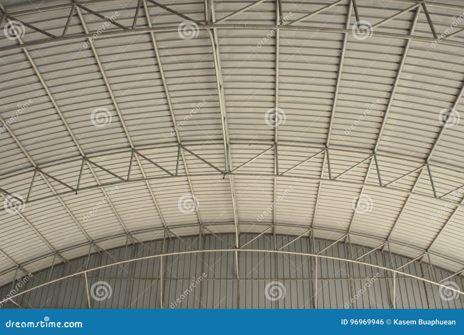 Metal curve roof stock photo. Image of corrugated, pathway - 96969946