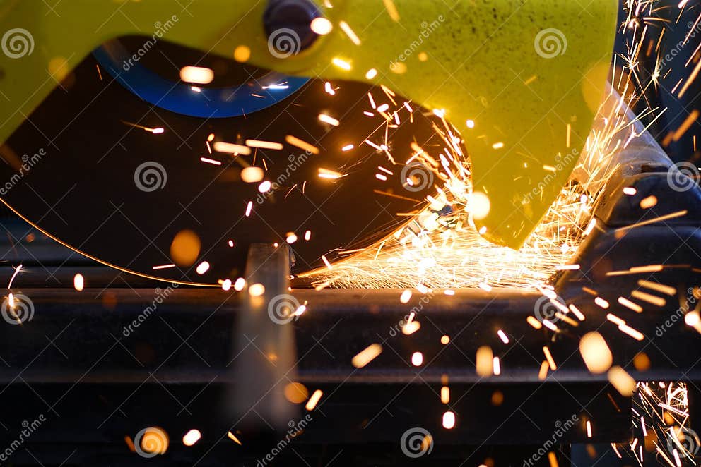 Metal cutting stock image. Image of pipe, iron, manufacturing - 3556537