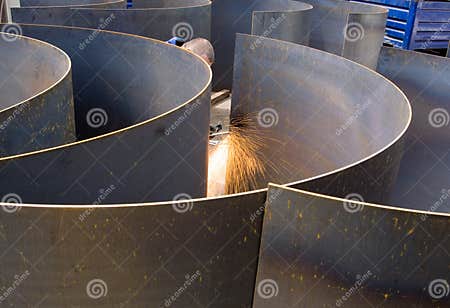 Metal cutting stock image. Image of curved, fabrication - 9927771