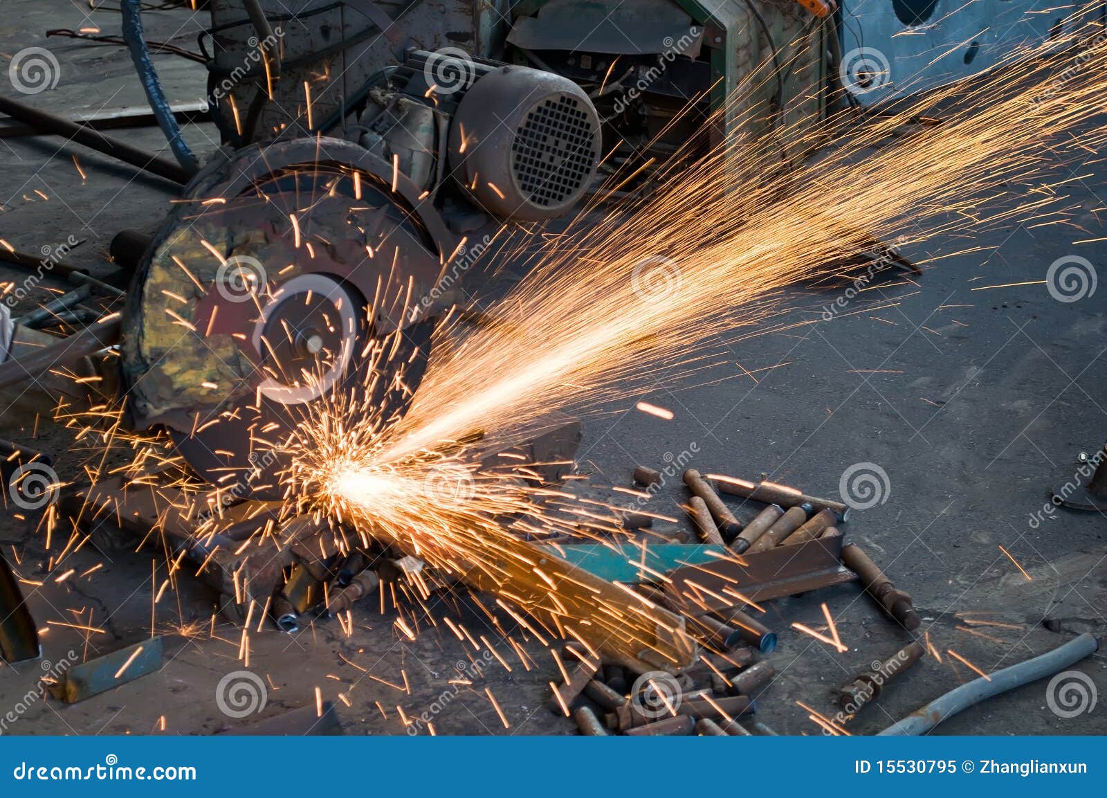 Metal cutting machine stock image. Image of sparkle, wheel - 15530795