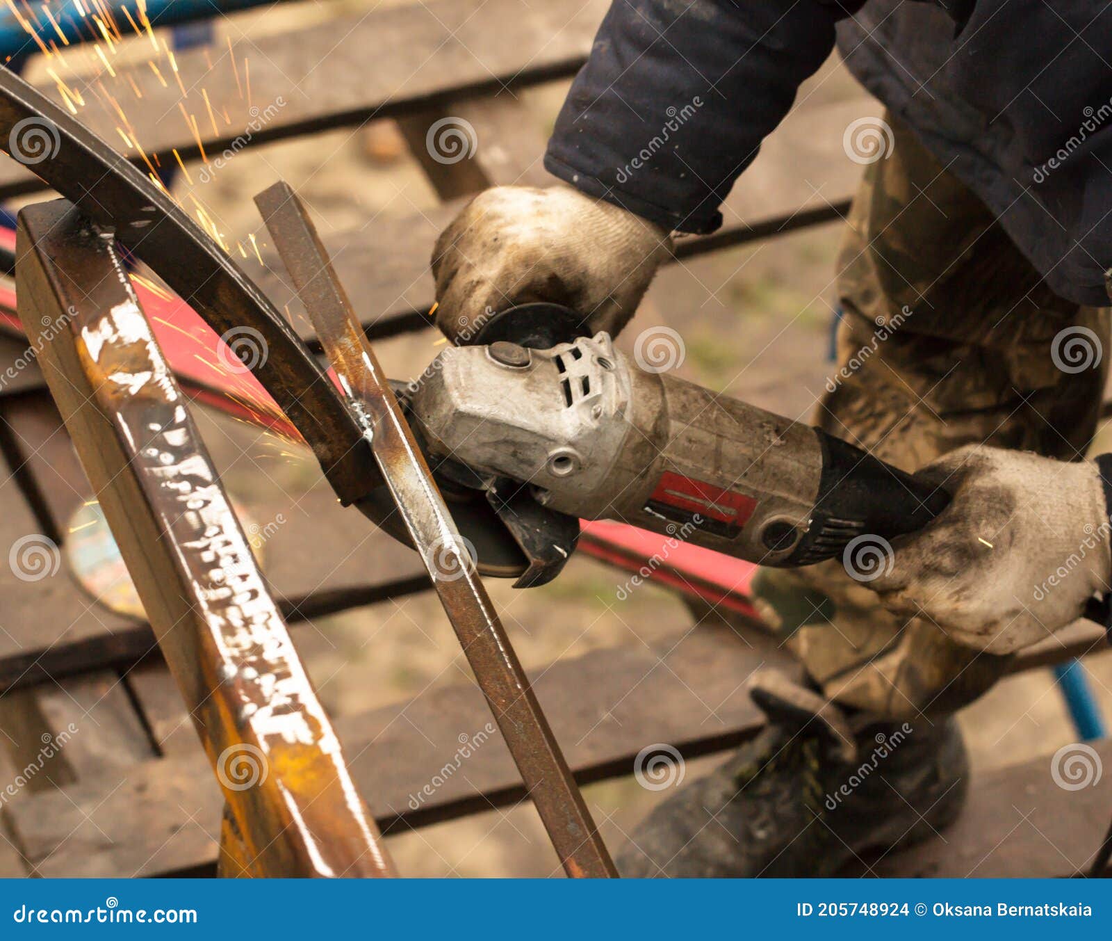Metal Cutting Machine As Background Stock Photo - Image of melting ...