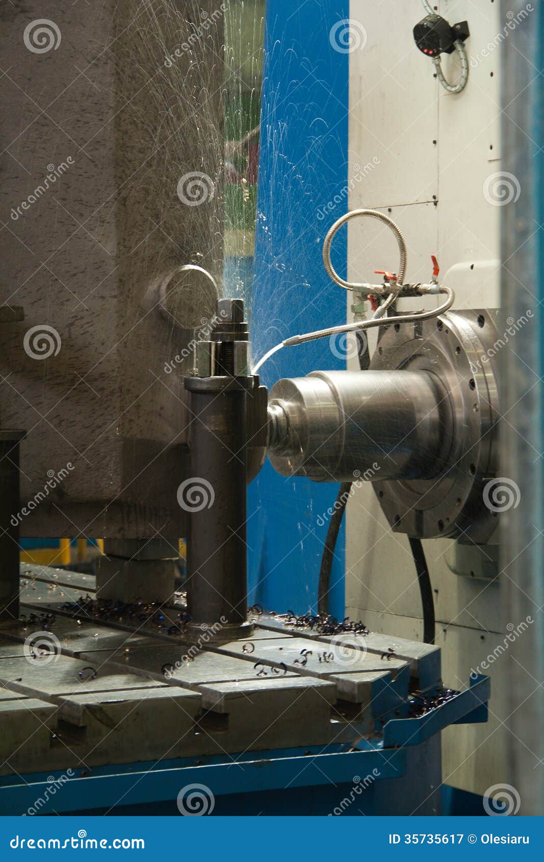 Metal cutting stock image. Image of process, drill, factory - 35735617