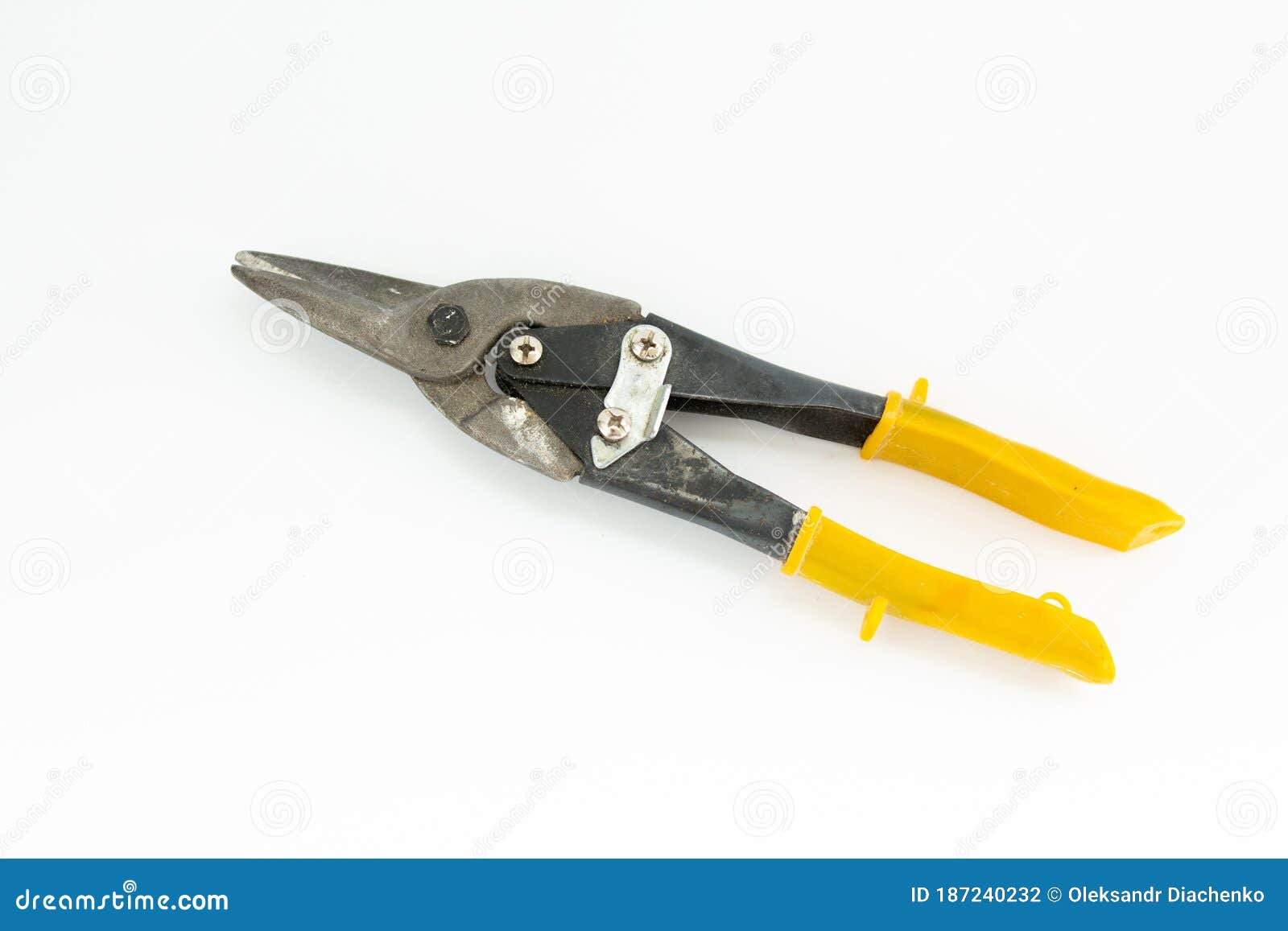 Metal Cutting Pliers on a White Background Stock Photo - Image of ...