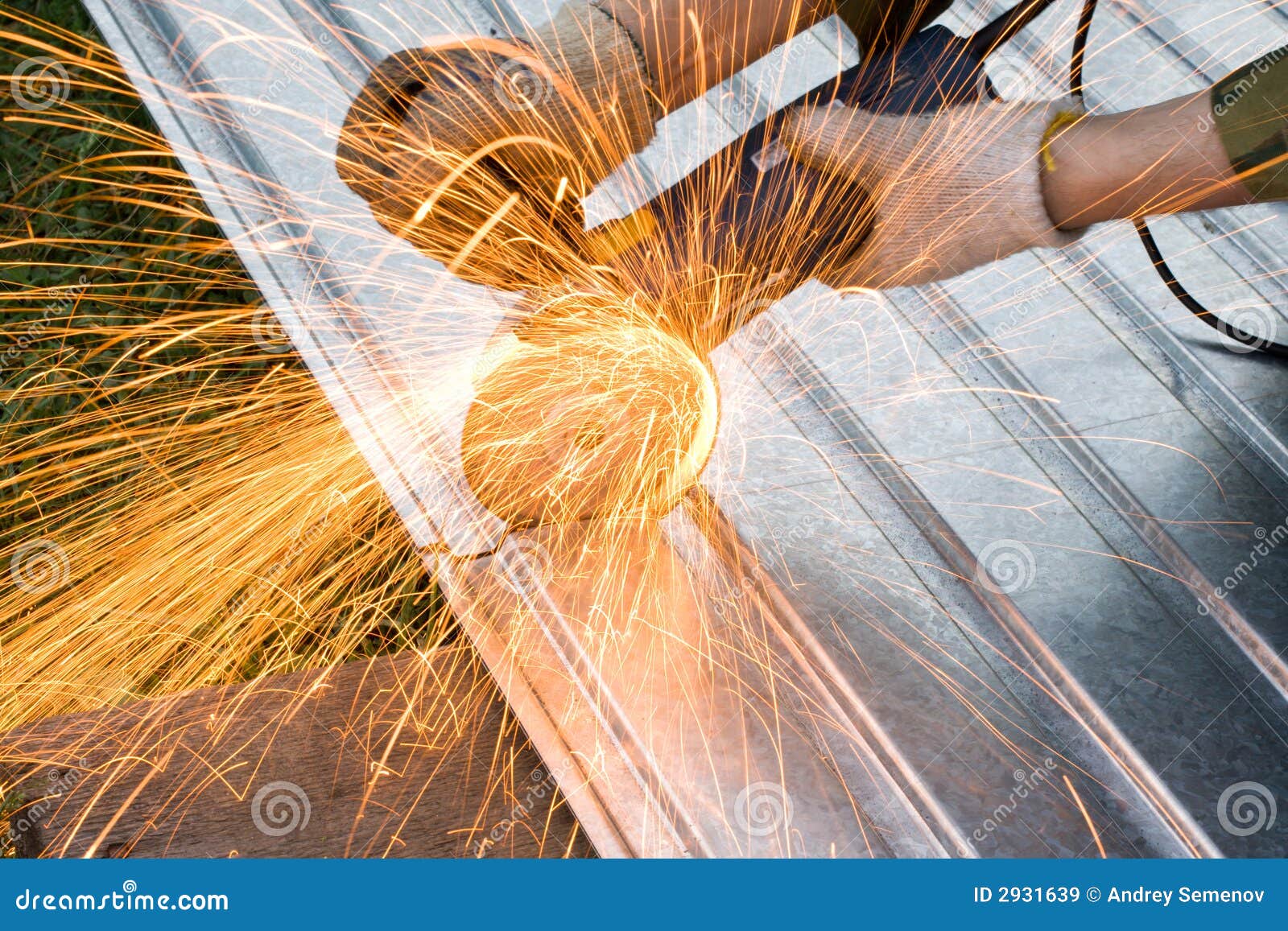 Metal Cutting Sparks Picture. Image: 2931639