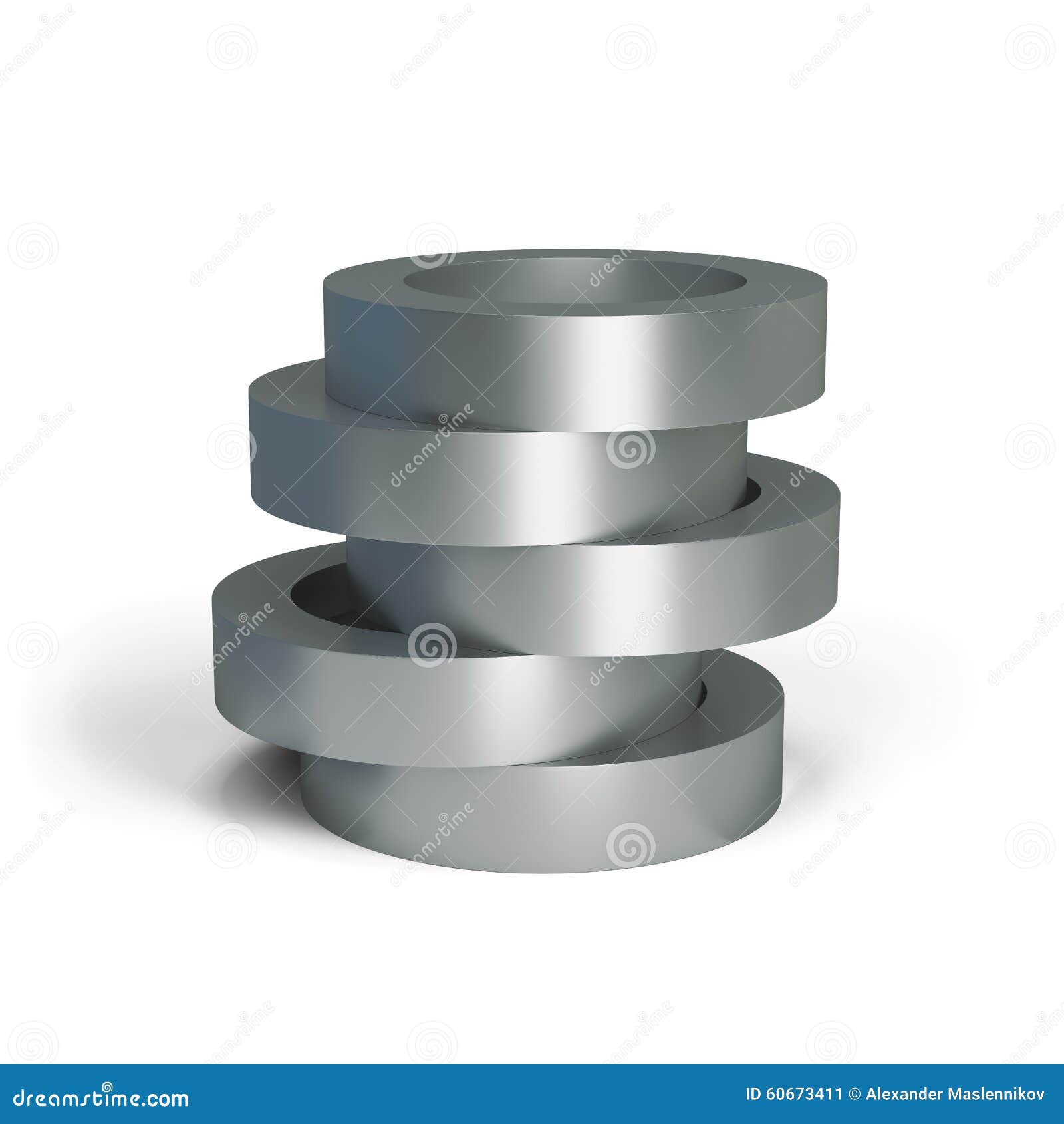 Metal Cylinder Isolated On White Background. Royalty-Free Illustration ...