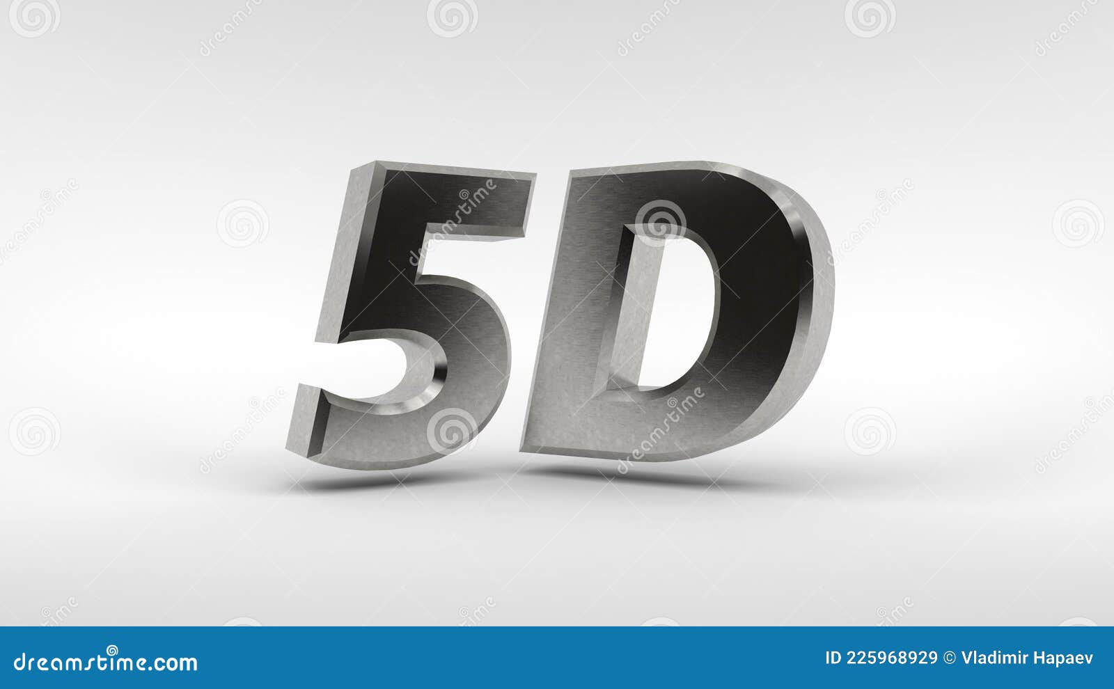 Metal 5D Logo Isolated On White Background With Reflection Effect. 3d ...