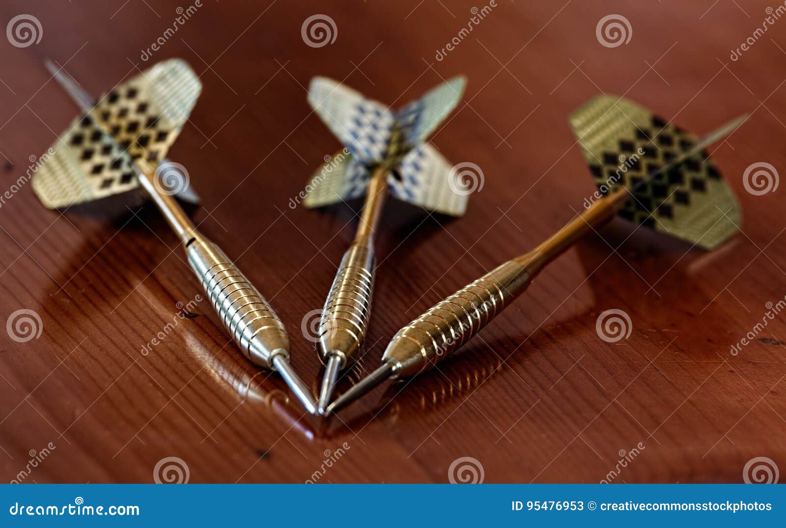 3 Metal Darts Pin Picture. Image: 95476953