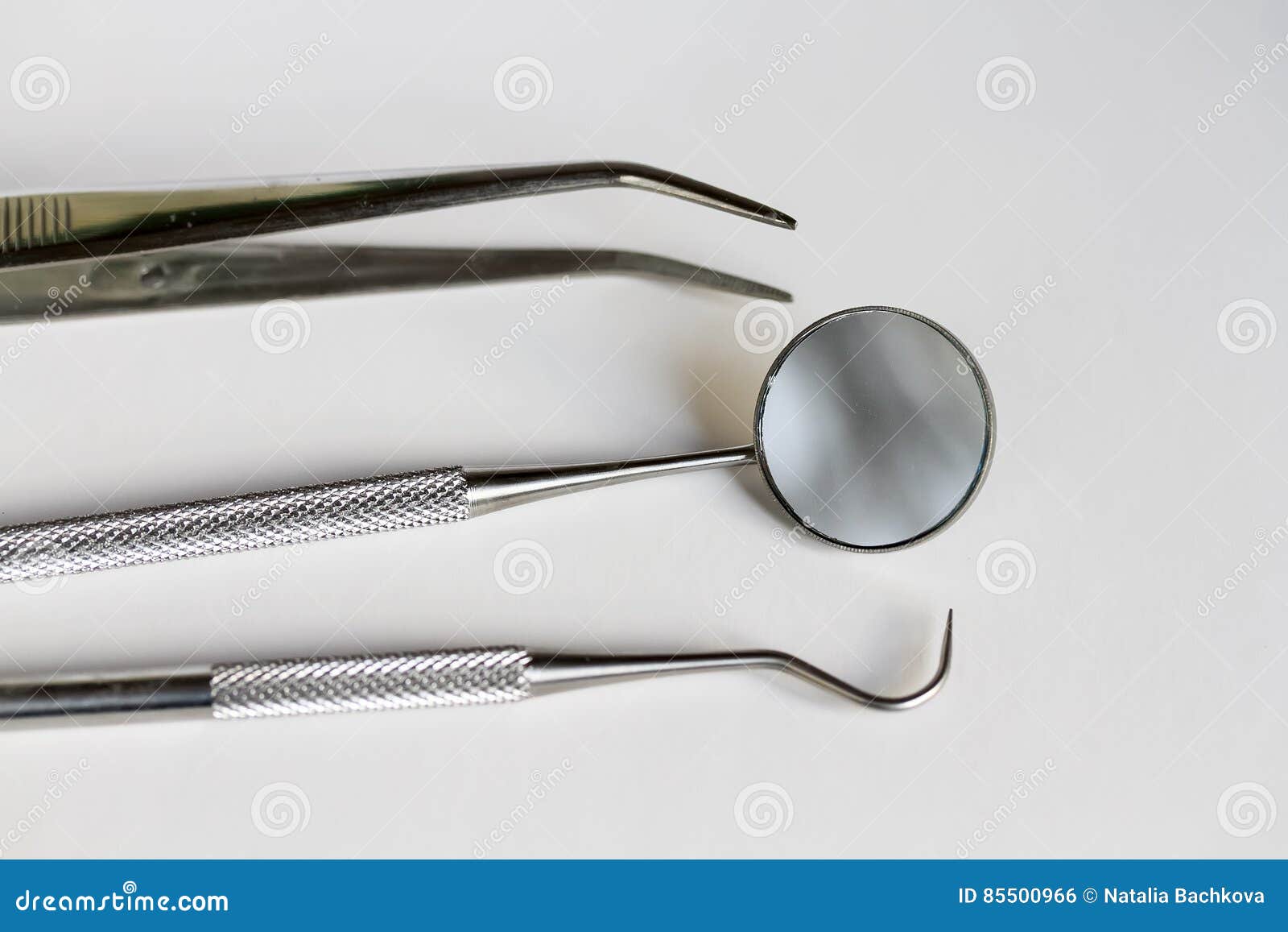 Metal Dental Tools on Background Stock Photo - Image of instrument ...