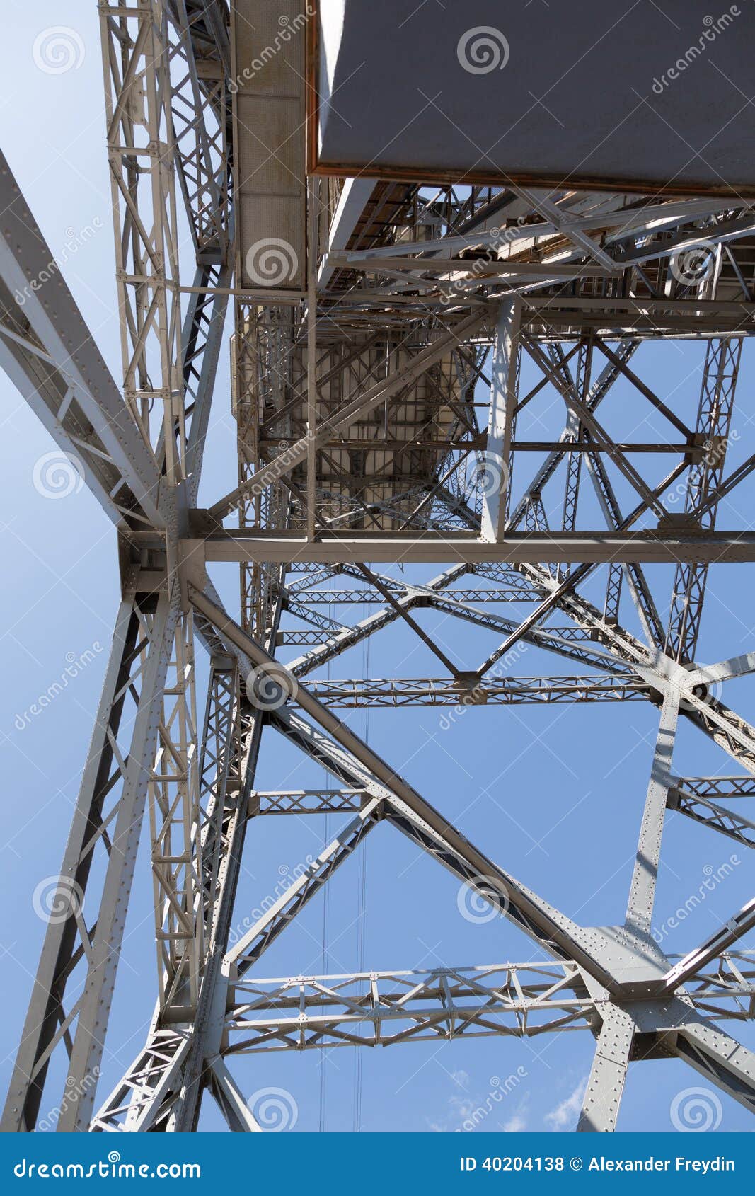 Metal Design of a Tower of a Ropeway Stock Photo - Image of farm, spain ...
