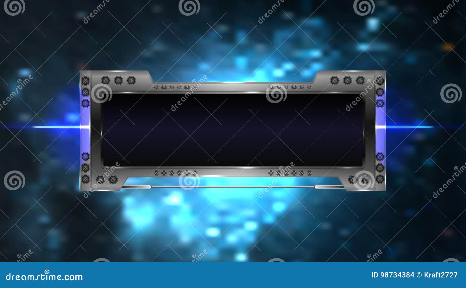 Metal Design of the User Interface Stock Vector - Illustration of page ...