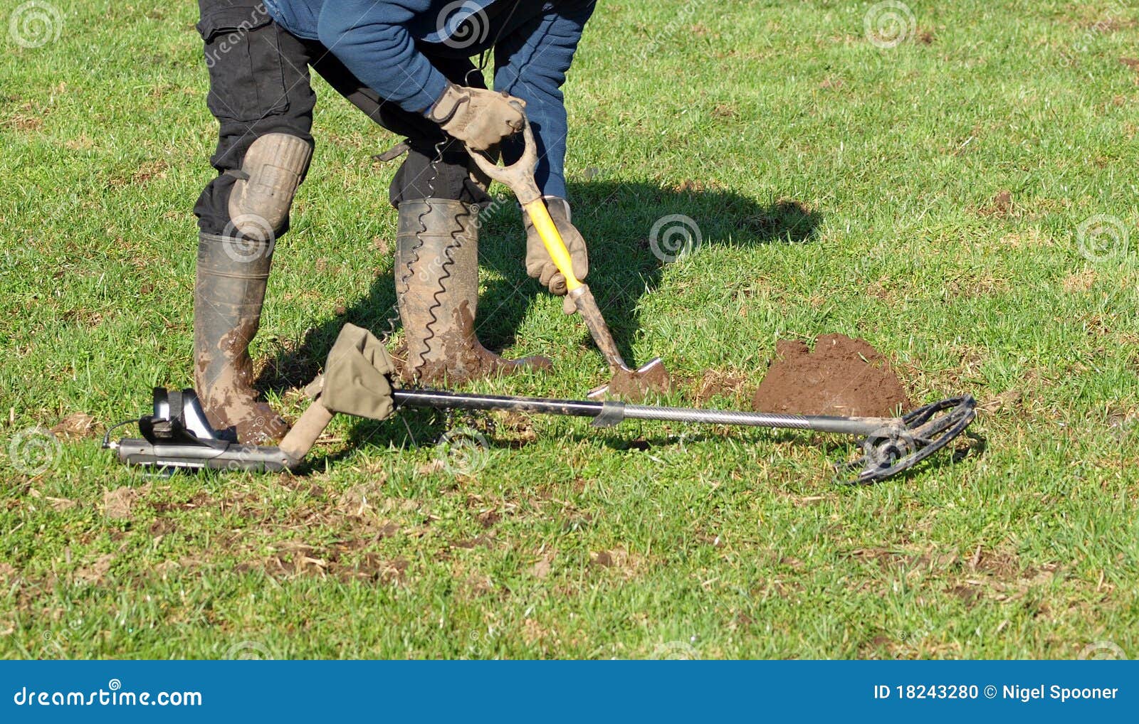Metal Detecting stock photo. Image of discovery, clod - 18243280