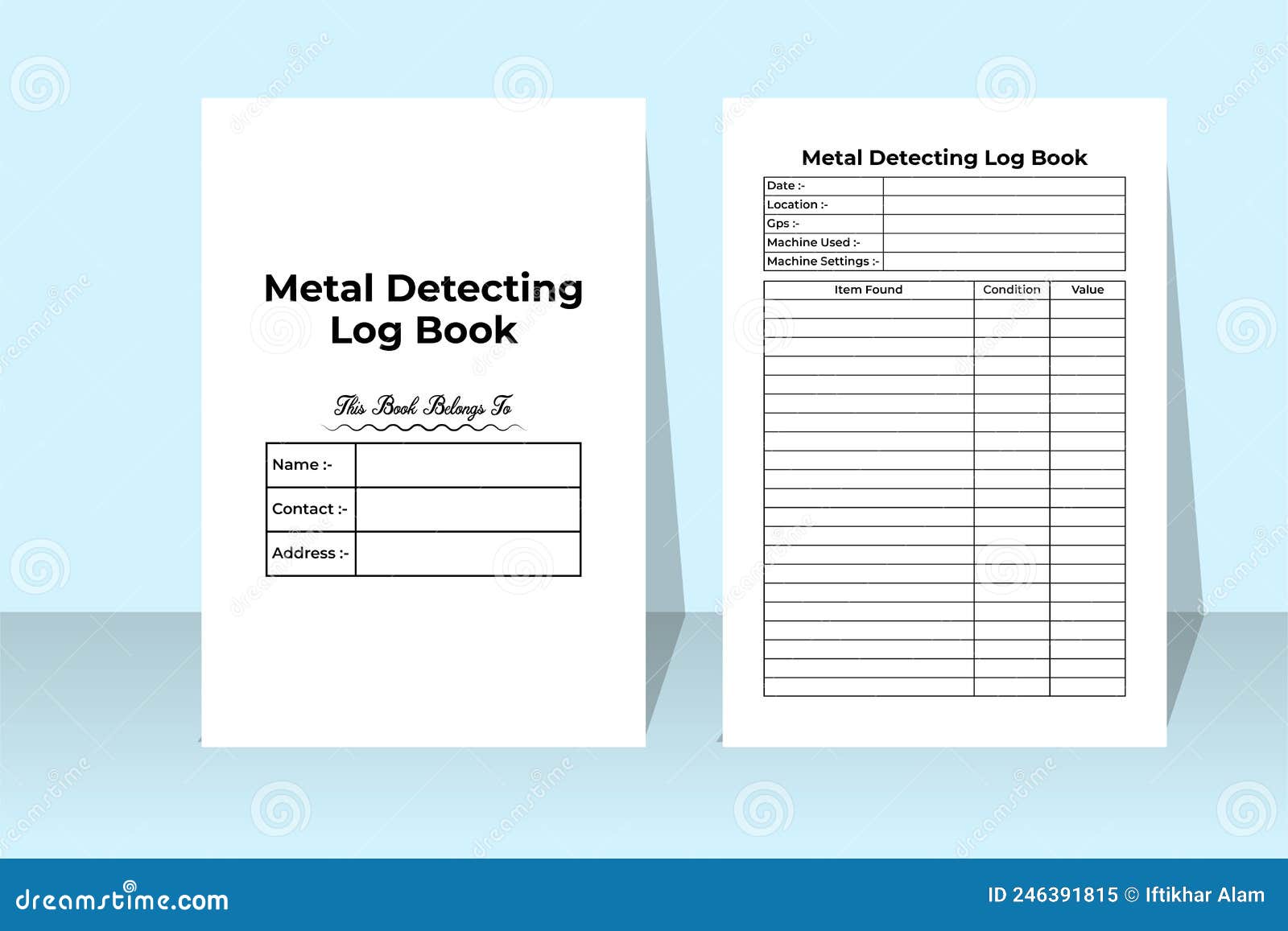 Metal Detecting KDP Interior Notebook. Antique Item Digging Information ...