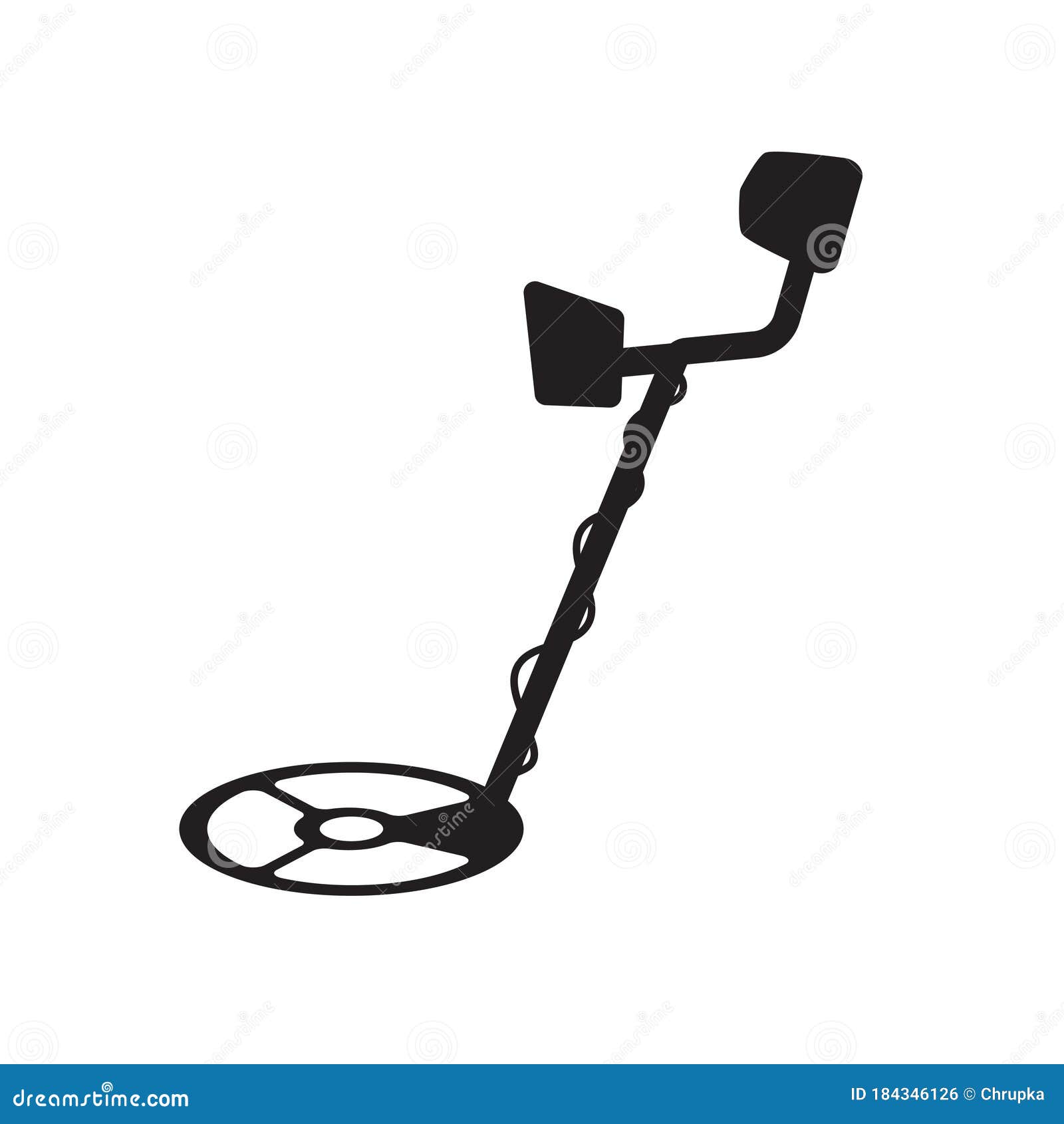 Metal detector icon stock vector. Illustration of detector - 184346126