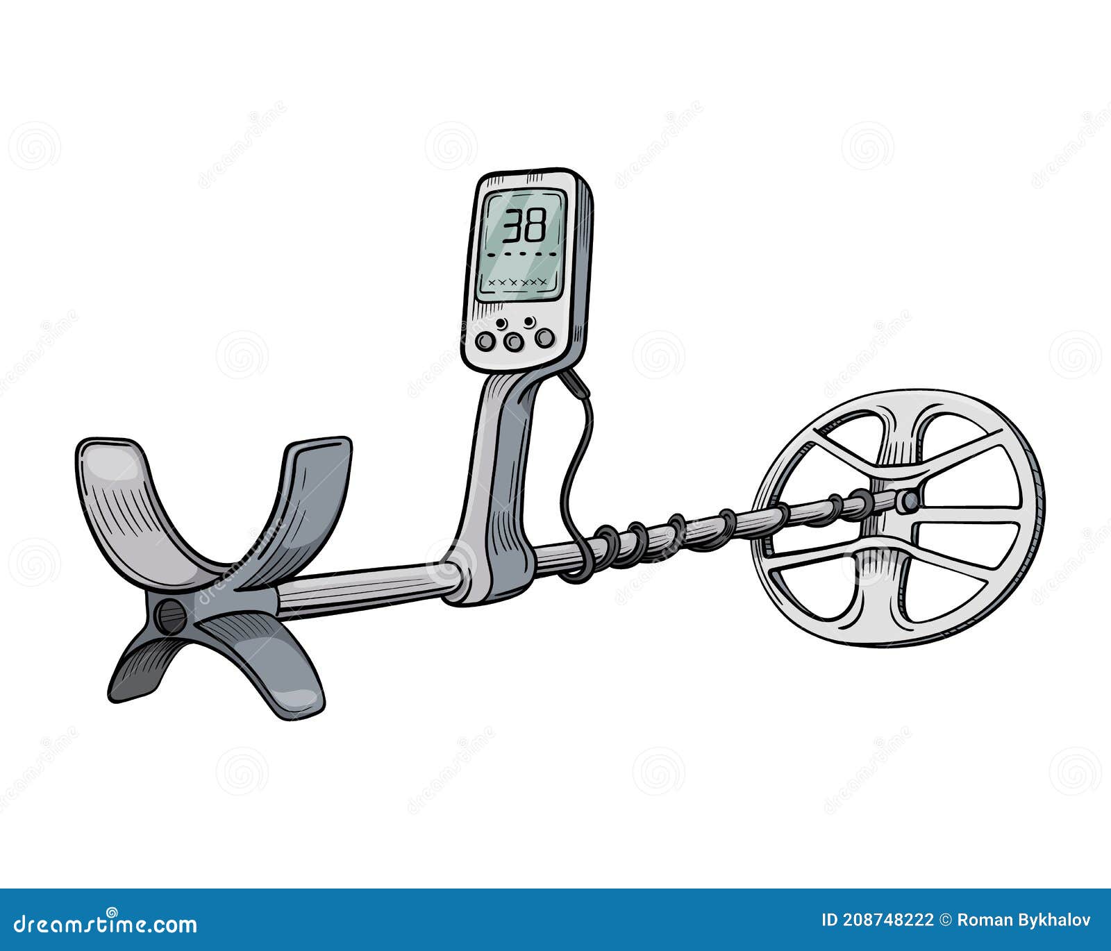 Metal Detector Isolated On White Background For Web And Printing Vector ...