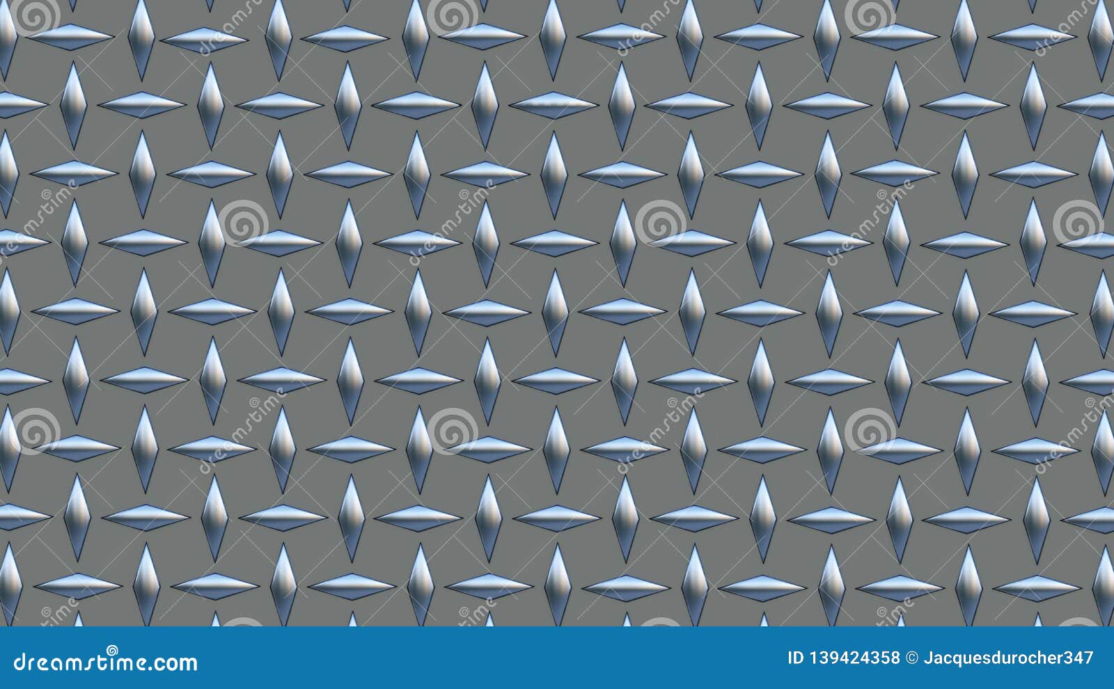 Metal Background Diamond Pattern Iron Chrome Texture 3D Illustration ...