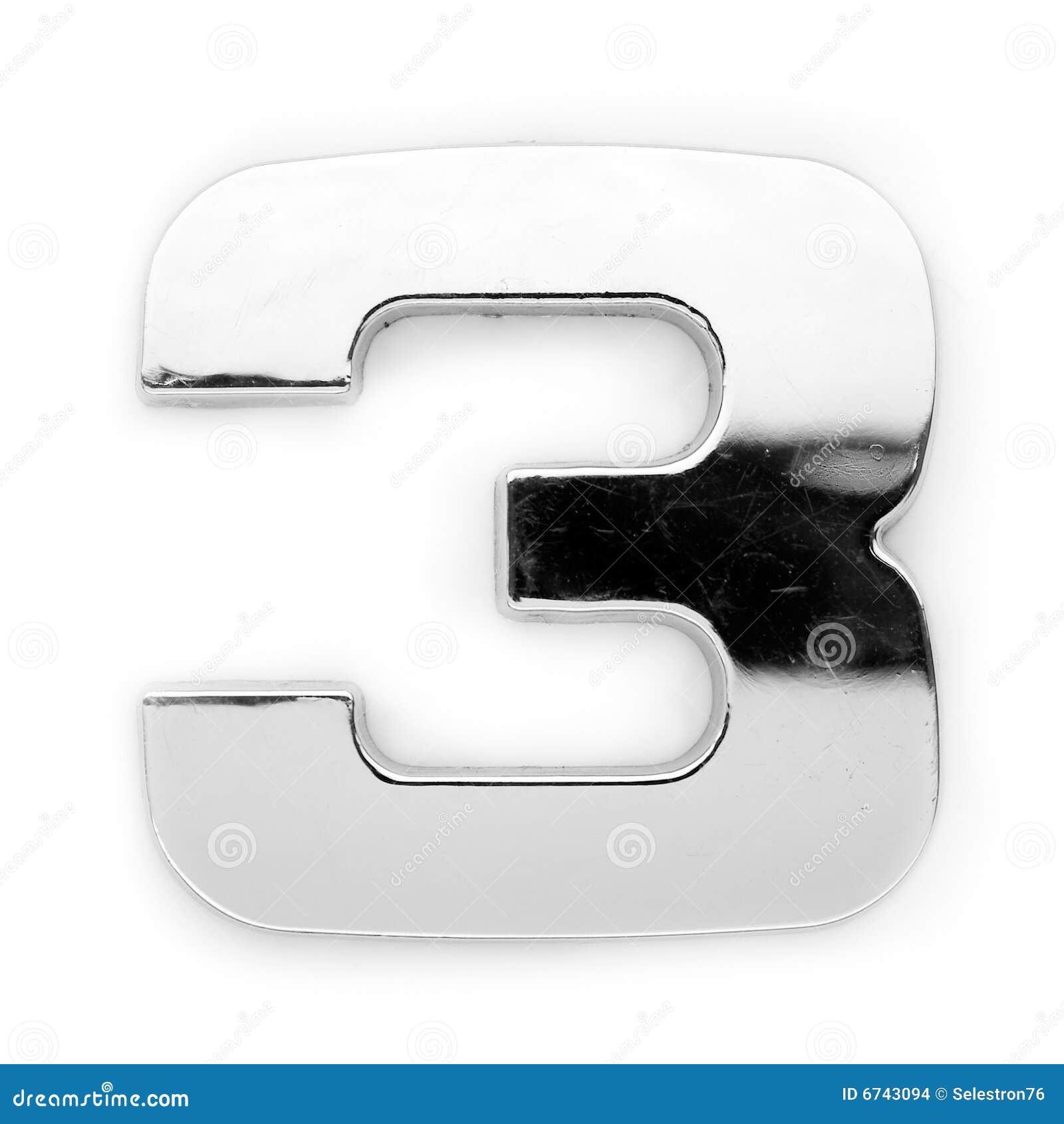 Metal digit - 3 stock photo. Image of classic, mathematical - 6743094