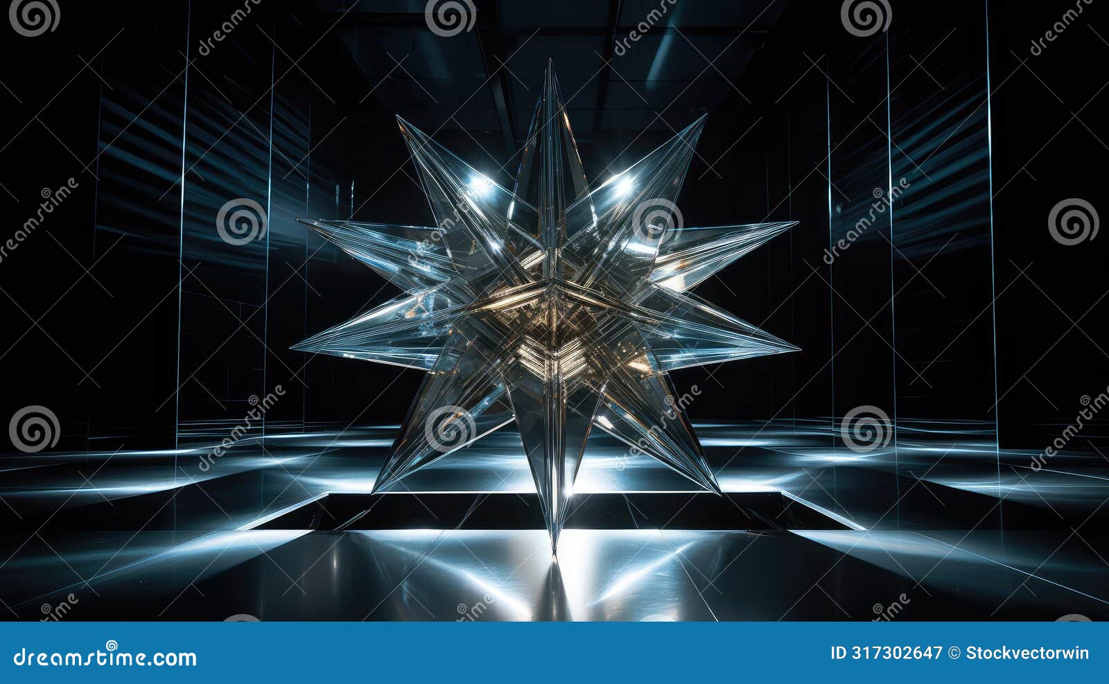 Metal dimensional star stock illustration. Illustration of star - 317302647