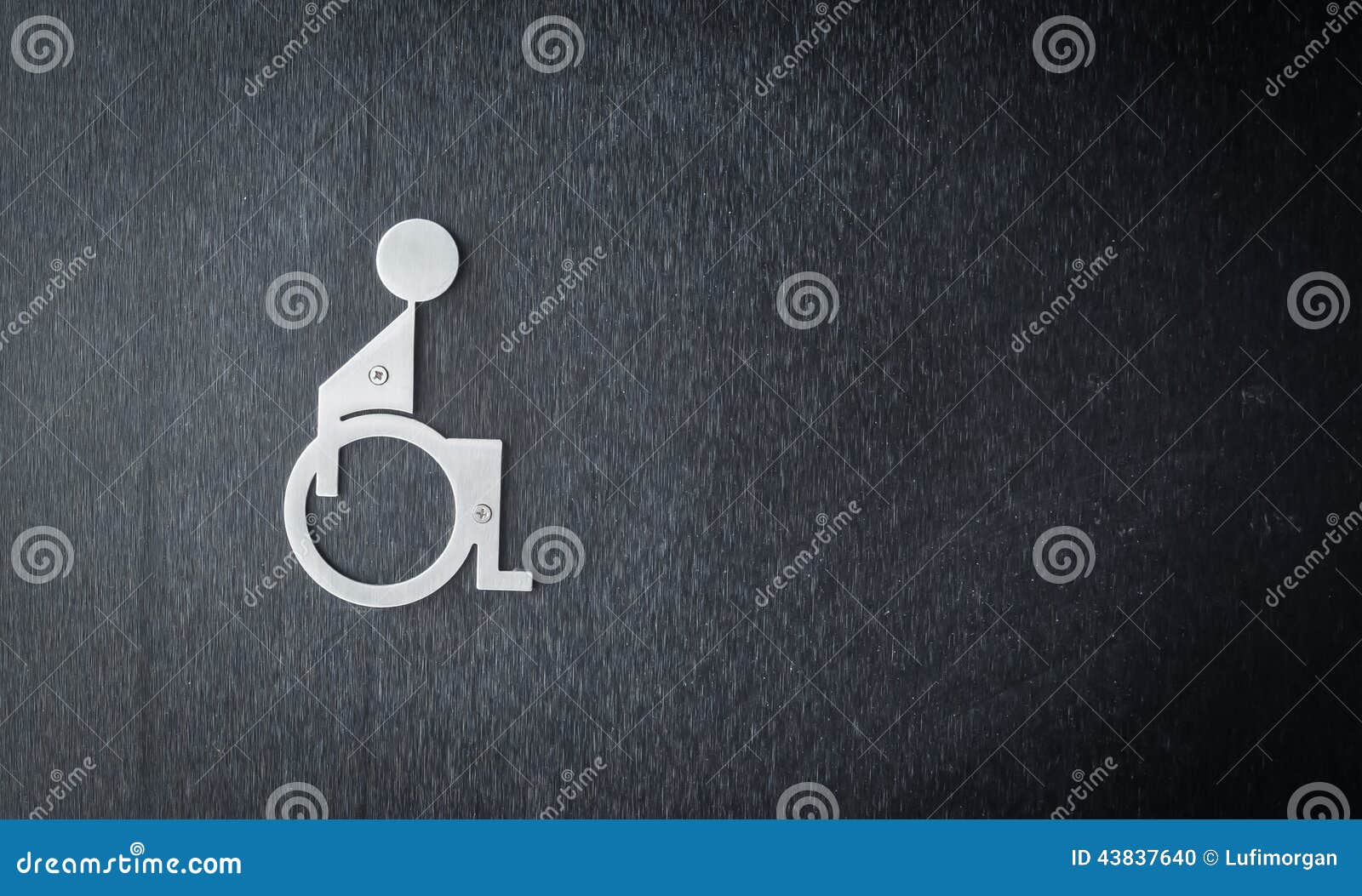 Metal Disabled Sign stock photo. Image of health, wheelchair - 43837640