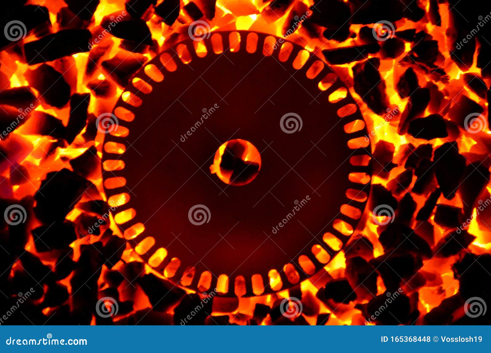 Metal Disc with Holes Under High Temperature. Stock Photo - Image of ...