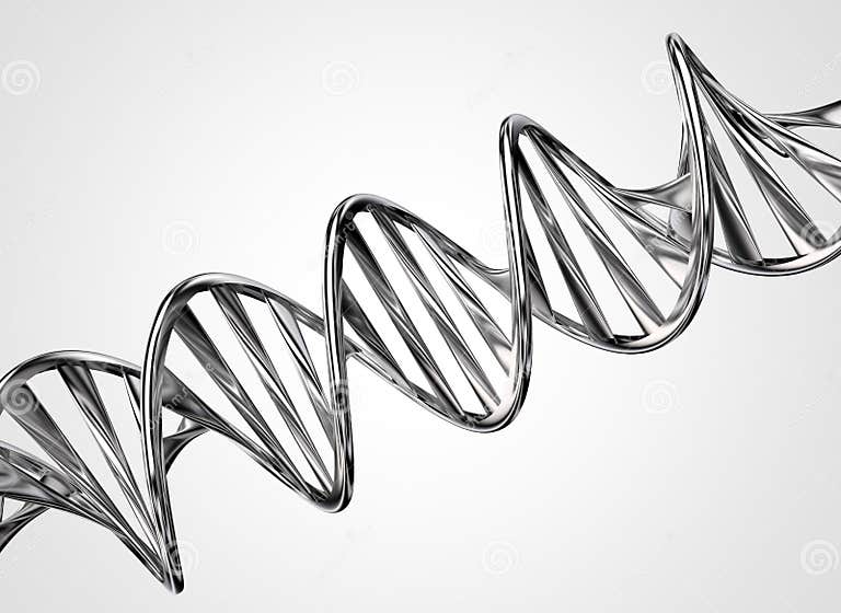 Metal DNA chain stock illustration. Illustration of biology - 35339668