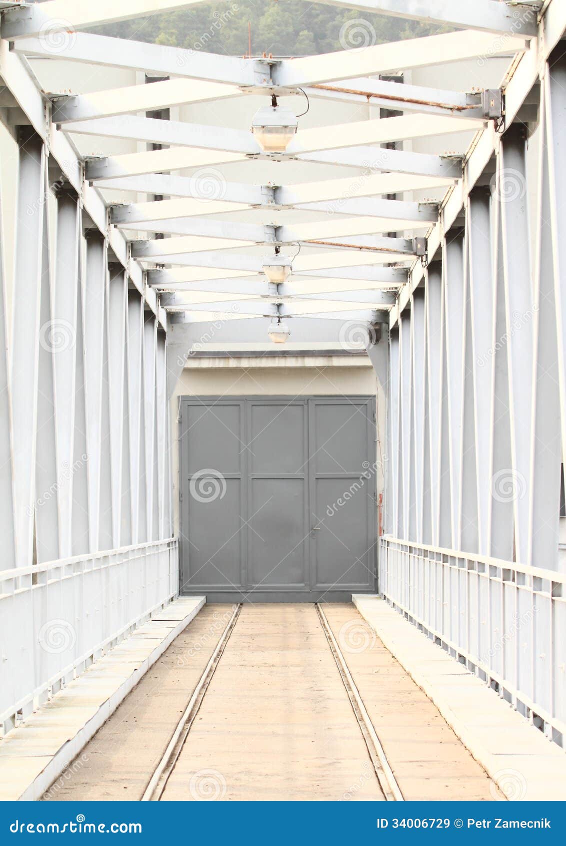 Metal door stock image. Image of banisters, bridge, metal - 34006729