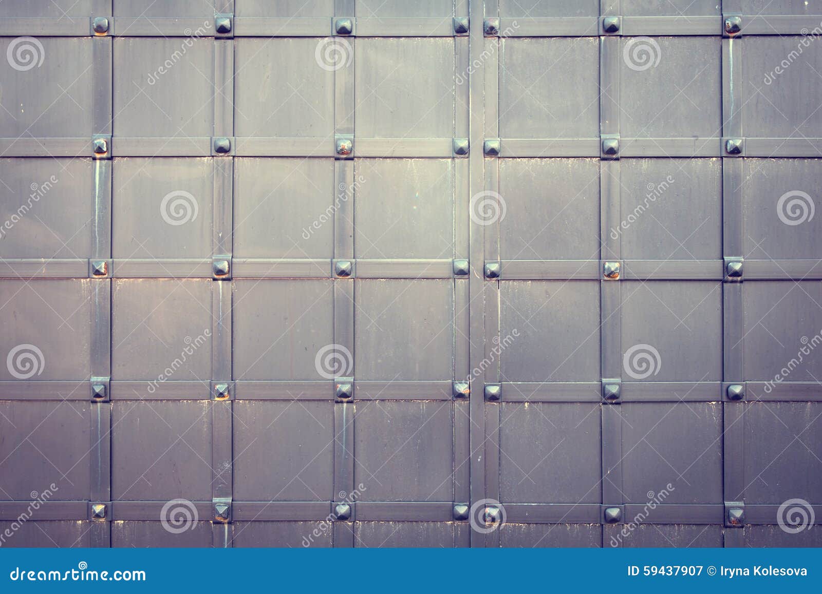 Metal Door Gate Texture Witn Checkered Pattern Stock Image - Image of ...