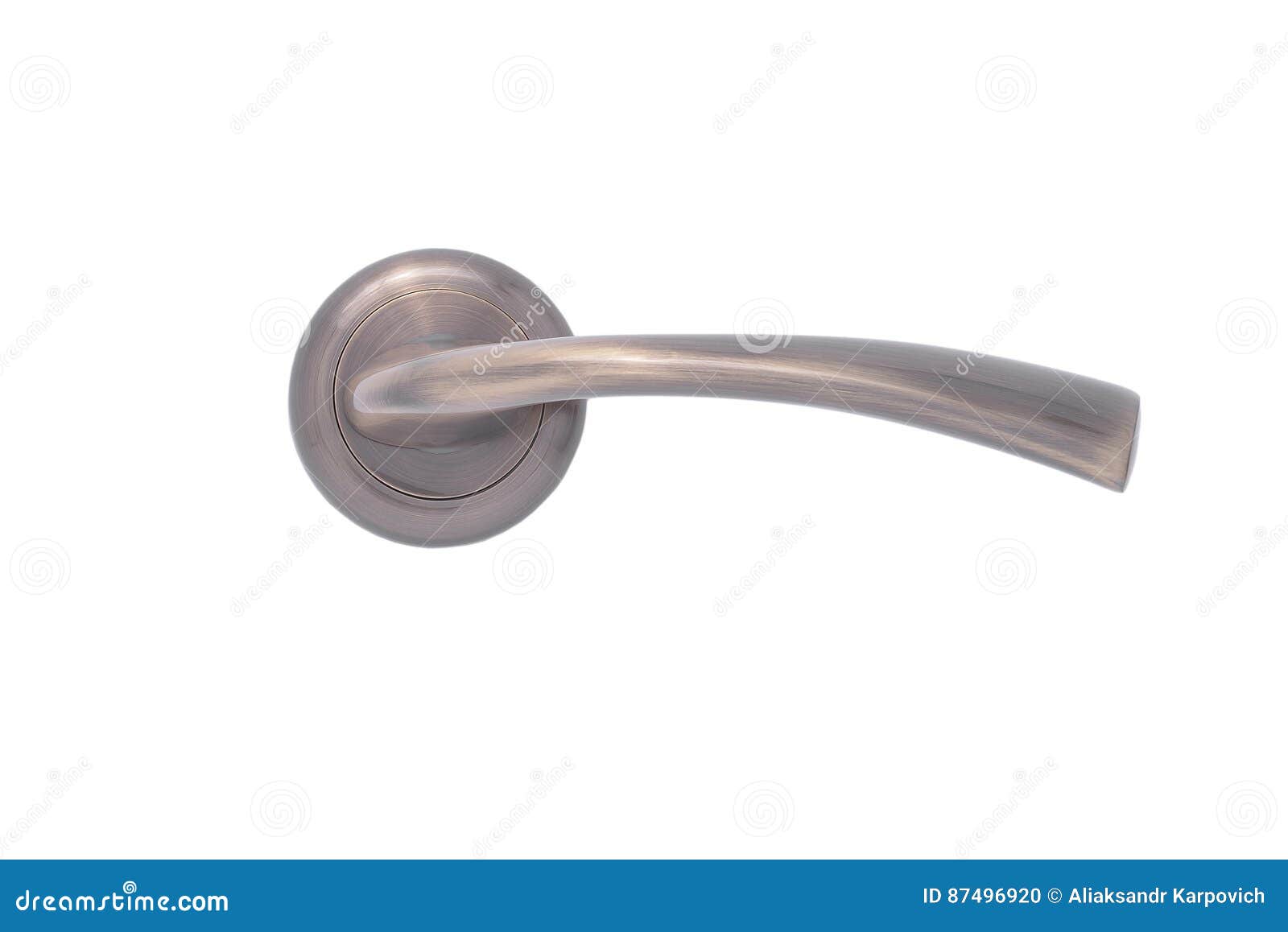 Metal Door Handle Isolated on White Background Side View Stock Photo ...