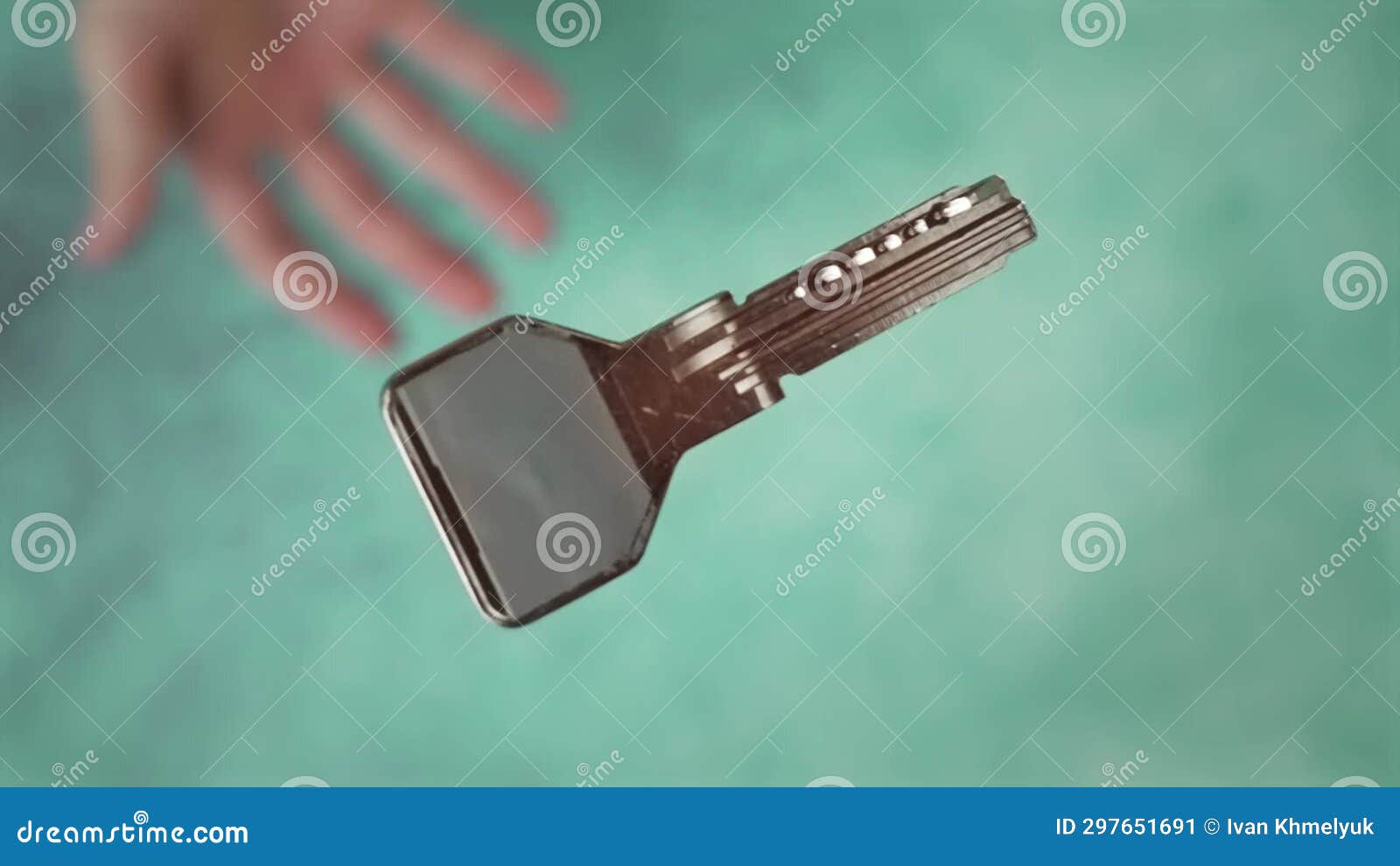 Metal Door Key Thrown Up in Slow Motion Stock Video - Video of security ...