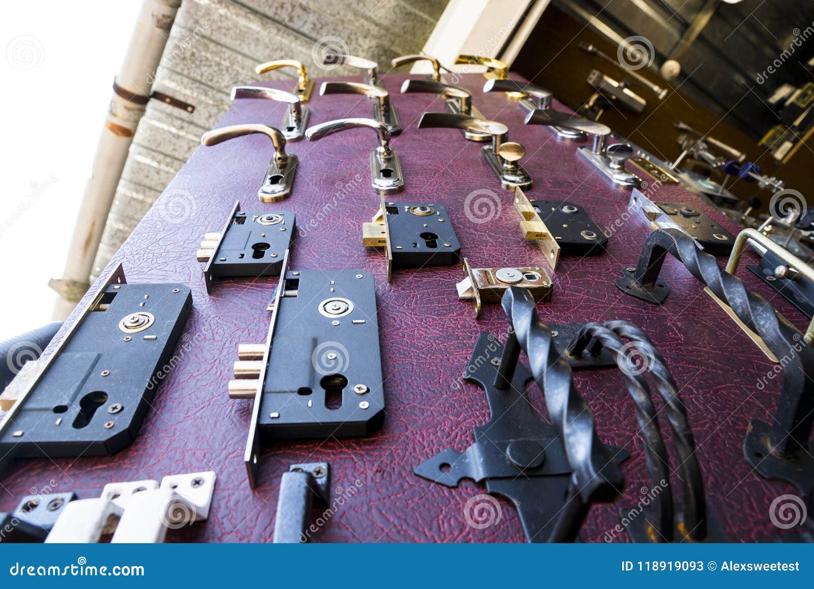 Metal door locks stock image. Image of metallic, locks - 118919093