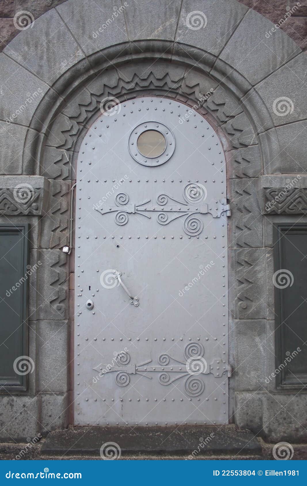 Metal Door with an Nautical Porthole Window Stock Photo - Image of ...