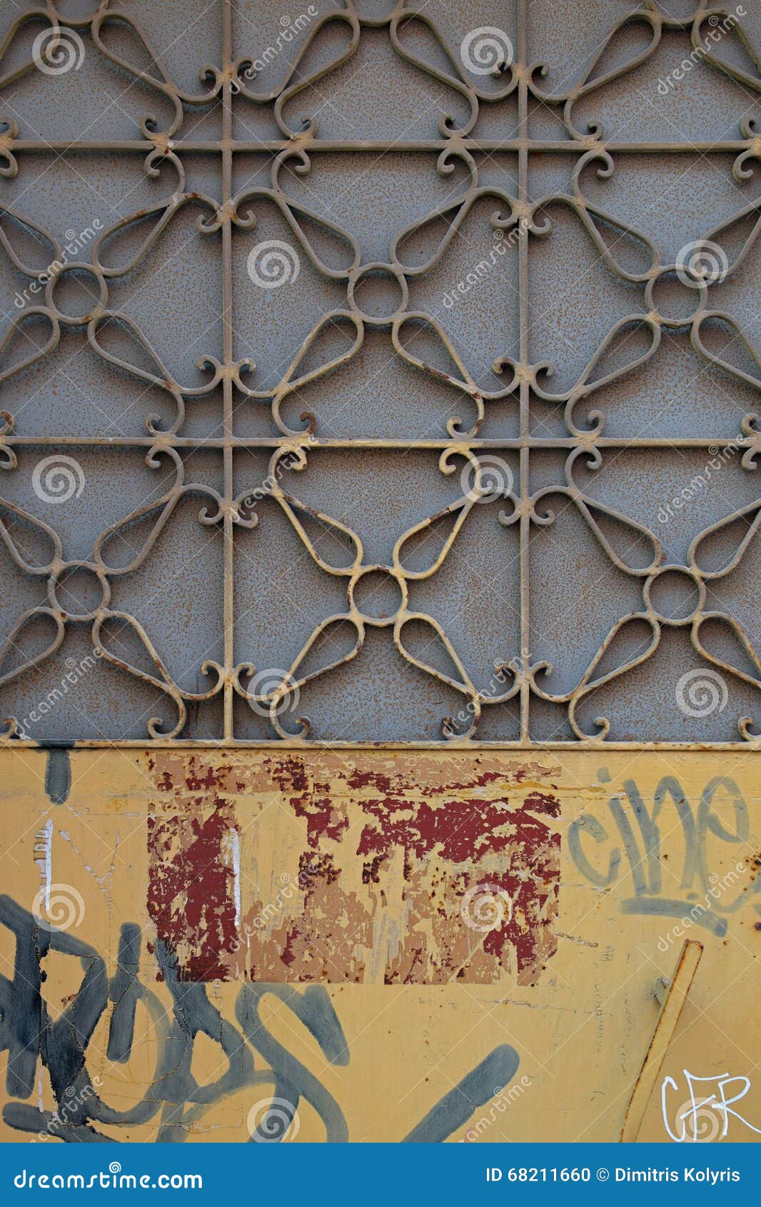 Metal Door Pattern Geometric Motif Stock Photo - Image of door, dirty ...