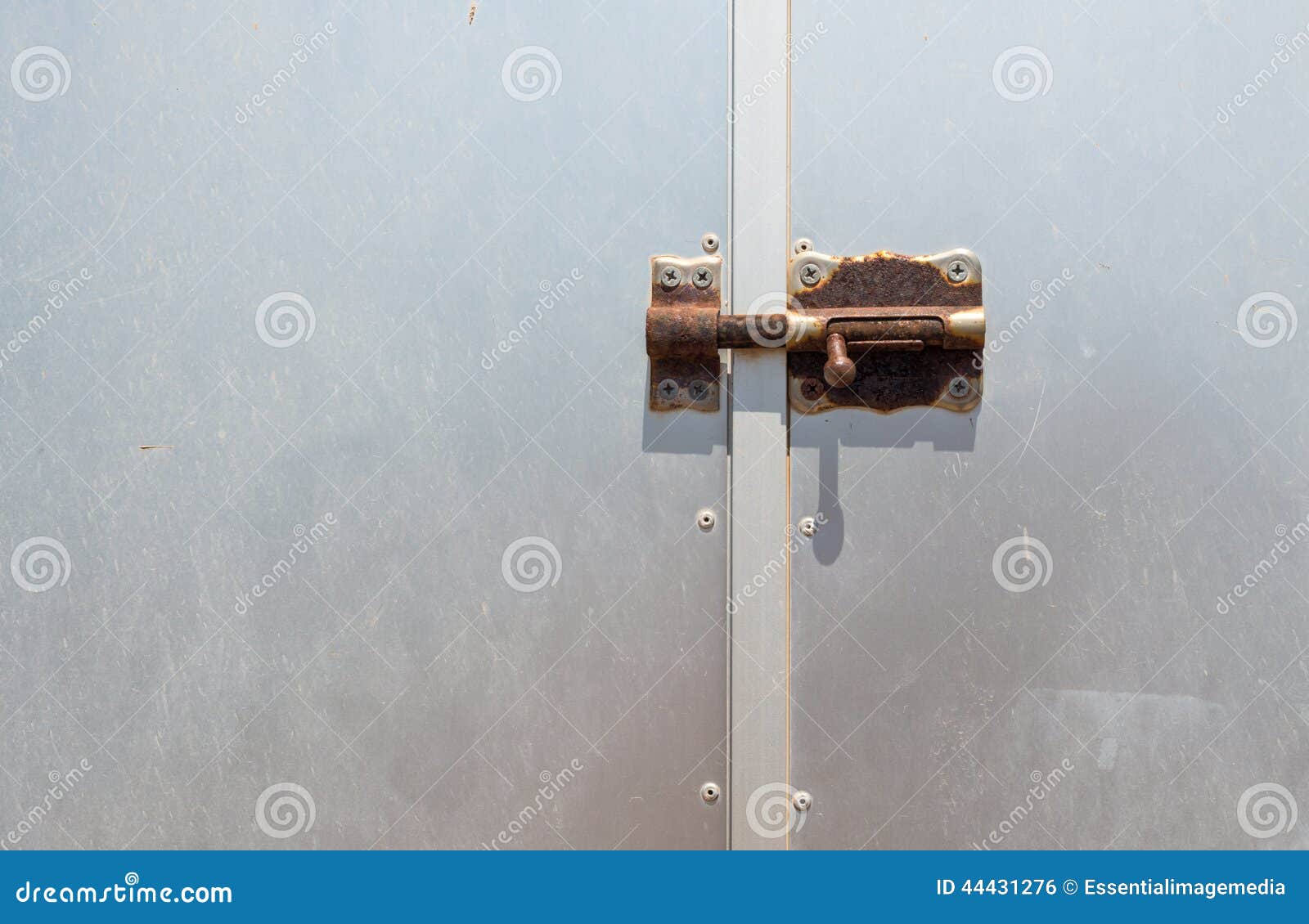 Metal Door Rusty Bolt stock photo. Image of fastening - 44431276