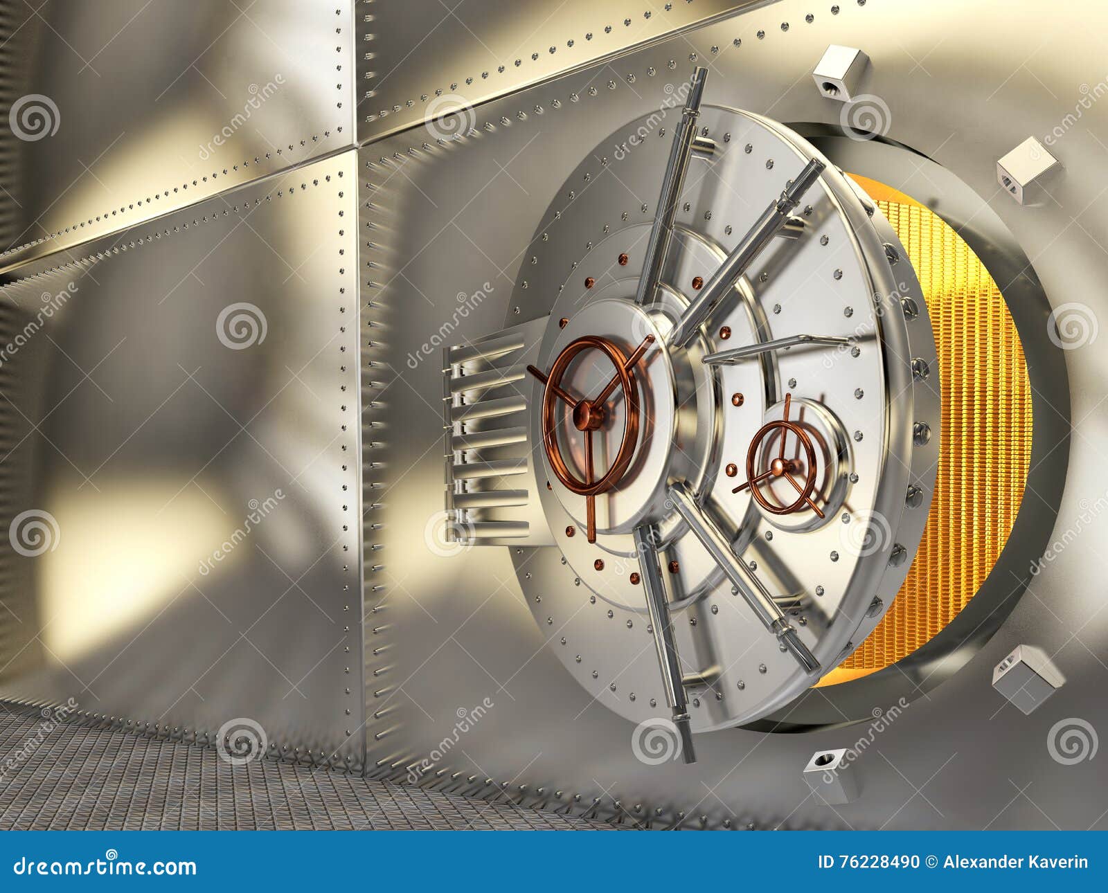 Big Safe With Gold Ingots 3D Royalty-Free Stock Photo | CartoonDealer ...