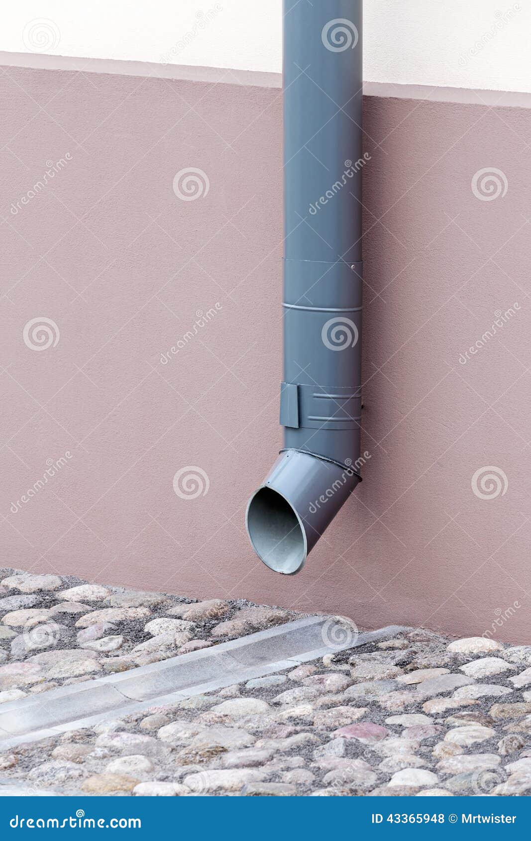 Metal downspout stock photo. Image of wall, metal, drainpipe - 43365948