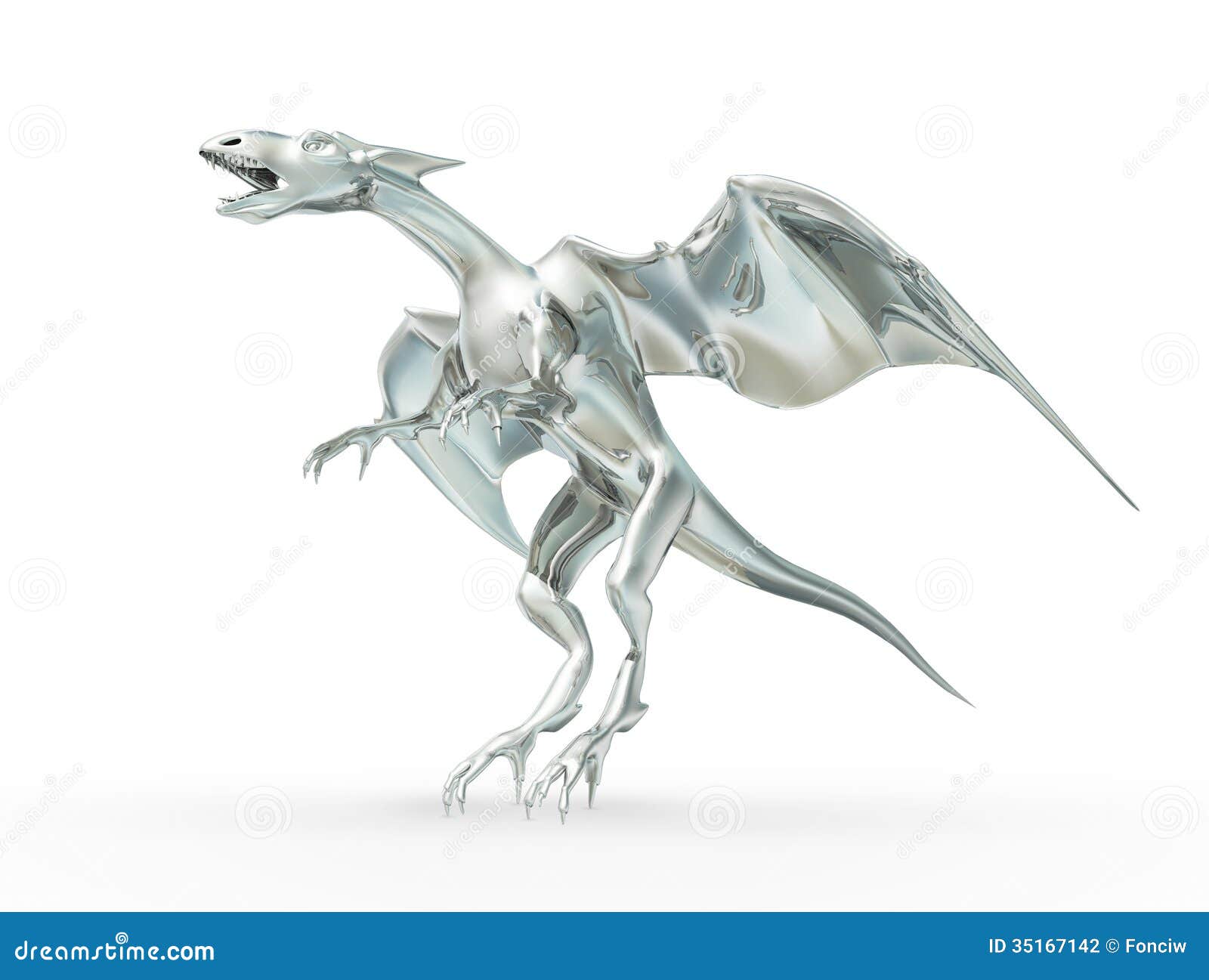 Metal dragon stock illustration. Illustration of silver - 35167142