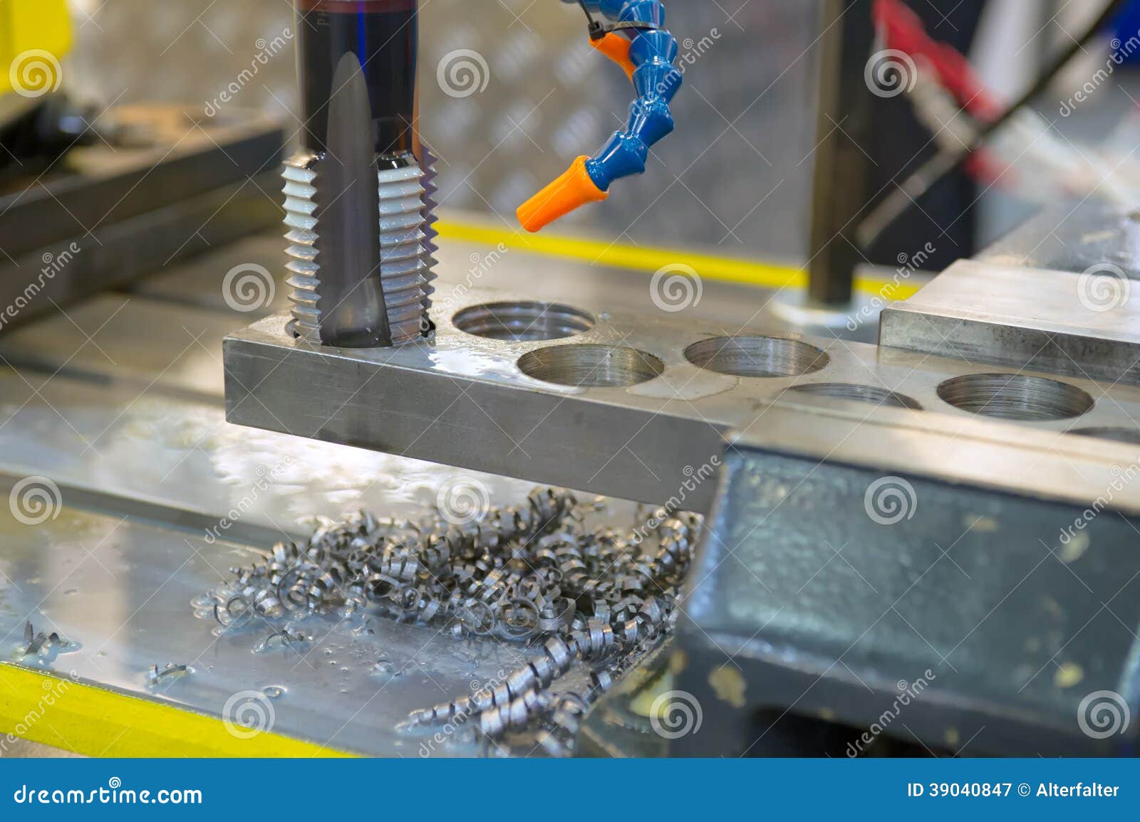 Metal drilling stock image. Image of engineering, bench - 39040847