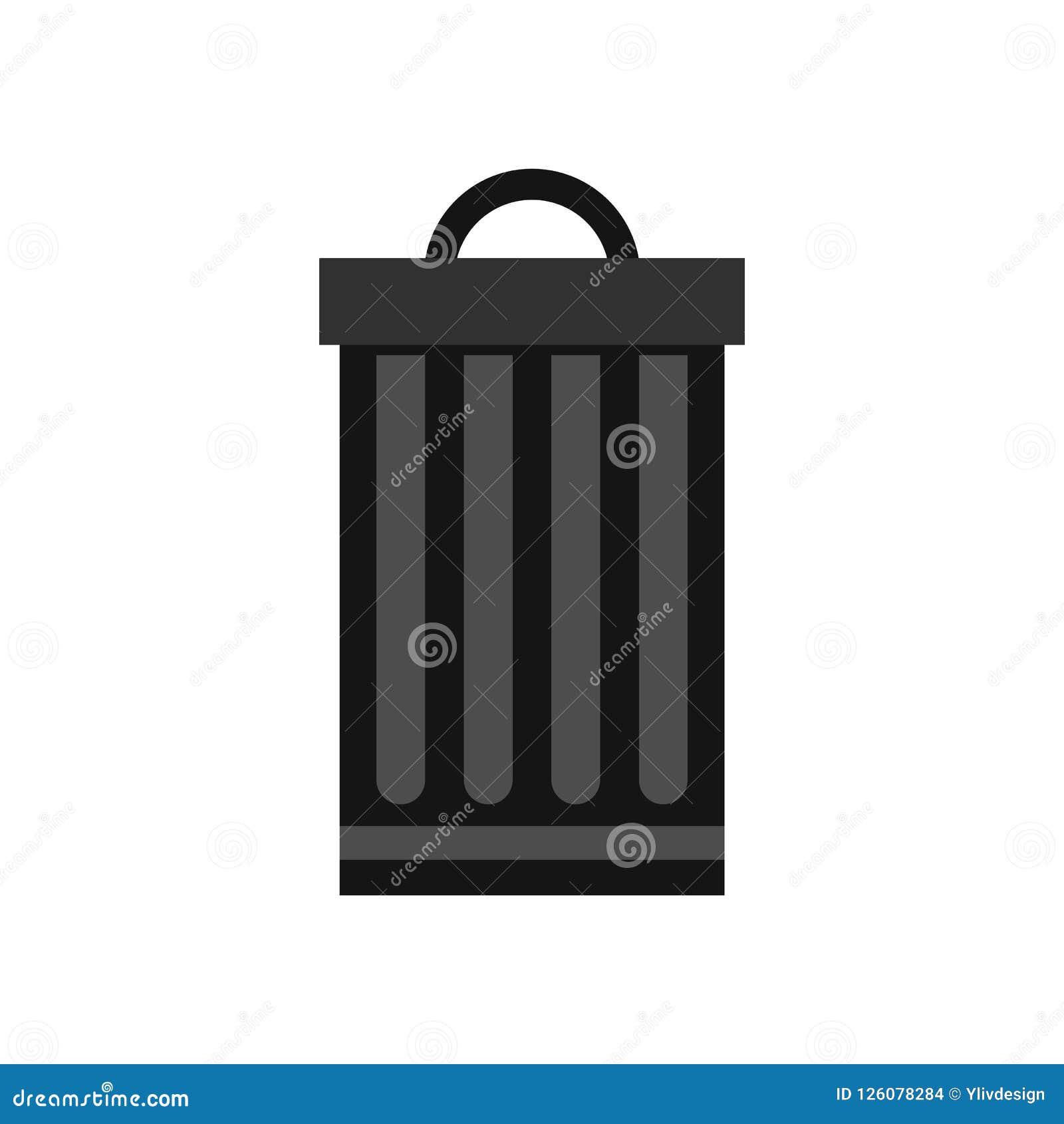 Metal Dustbin Cartoon Vector | CartoonDealer.com #7398955