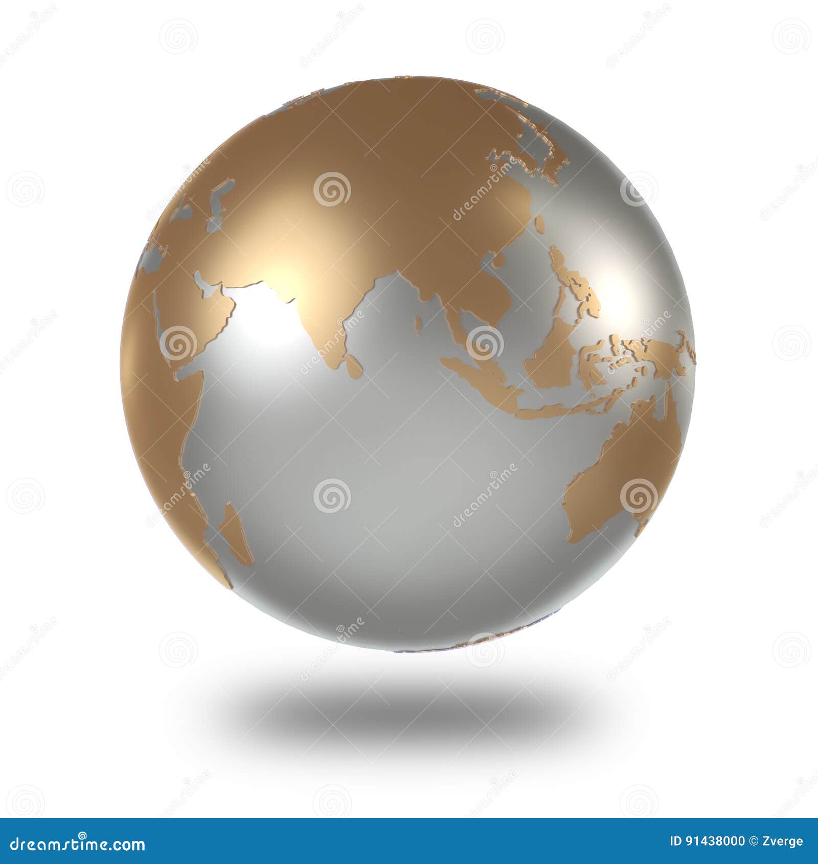 Metal Earth on a White Background. Stock Illustration - Illustration of ...