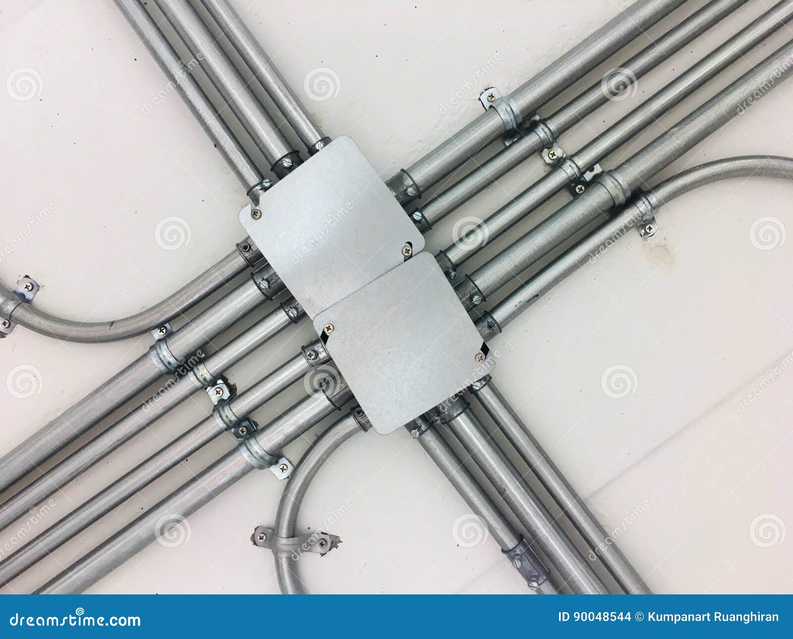 Metal electric box stock photo. Image of contraction - 90048544